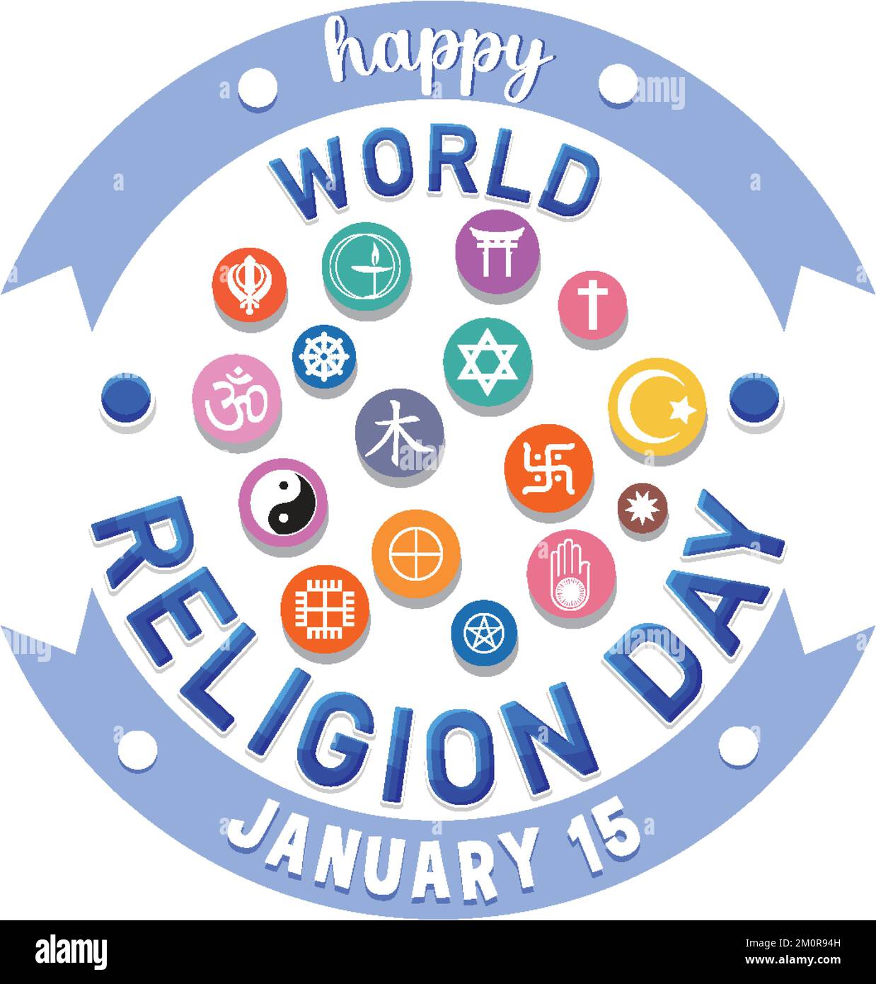 World Religion Day Banner Design illustration Stock Vector Image & Art ...