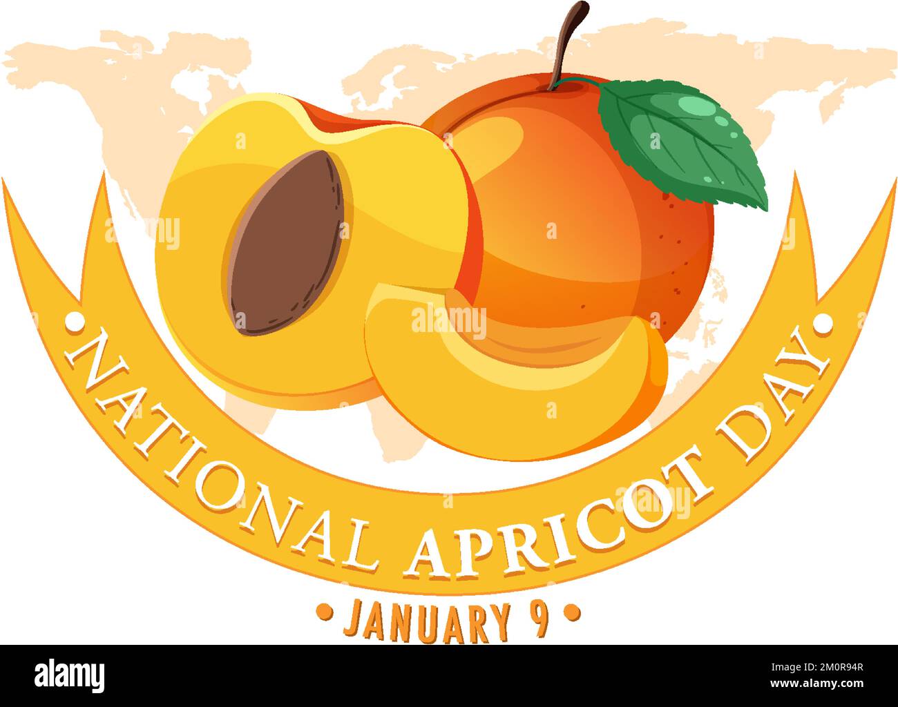 National Apricot Day Poster Design illustration Stock Vector Image ...