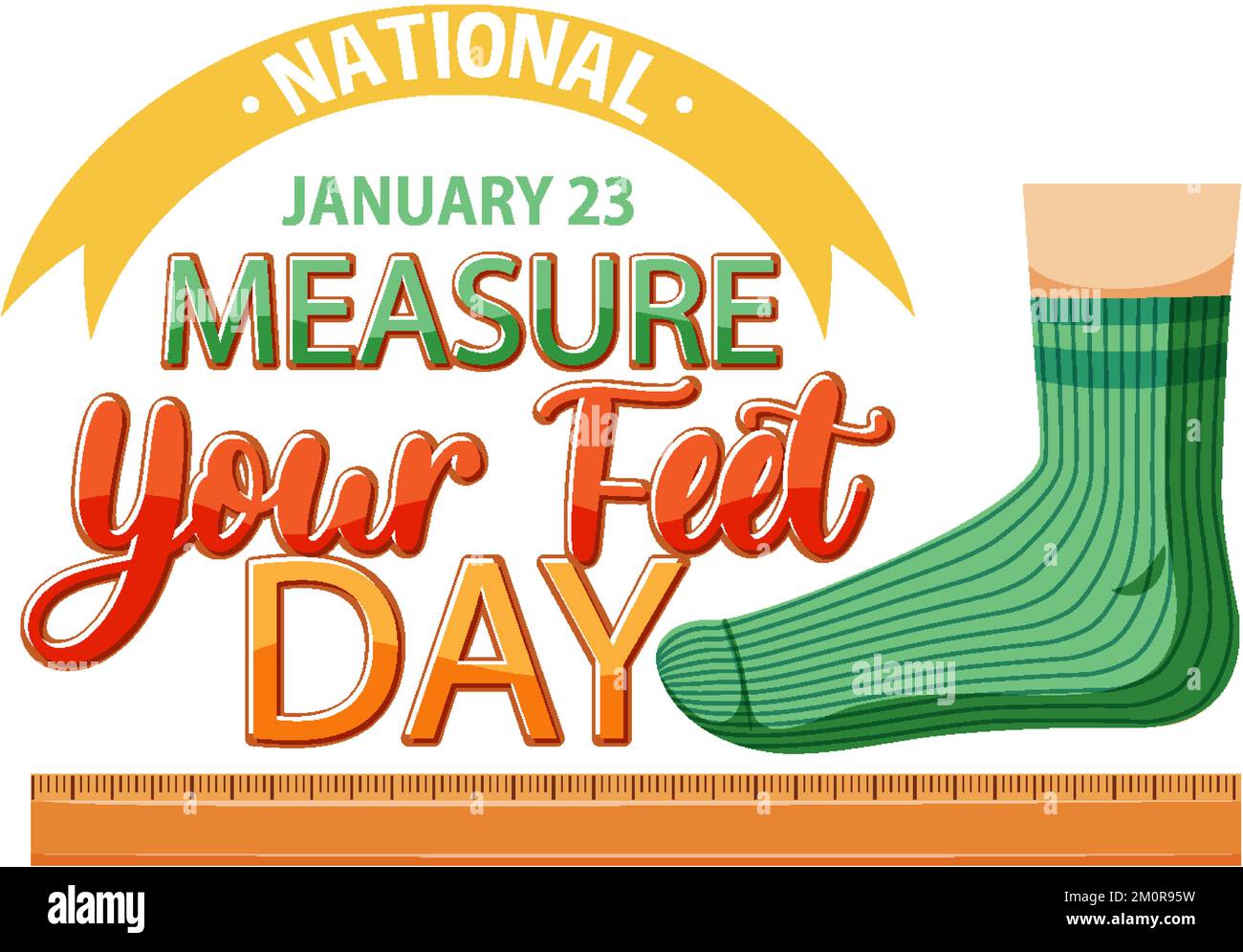 Measure your feet day banner design illustration Stock Vector Image ...