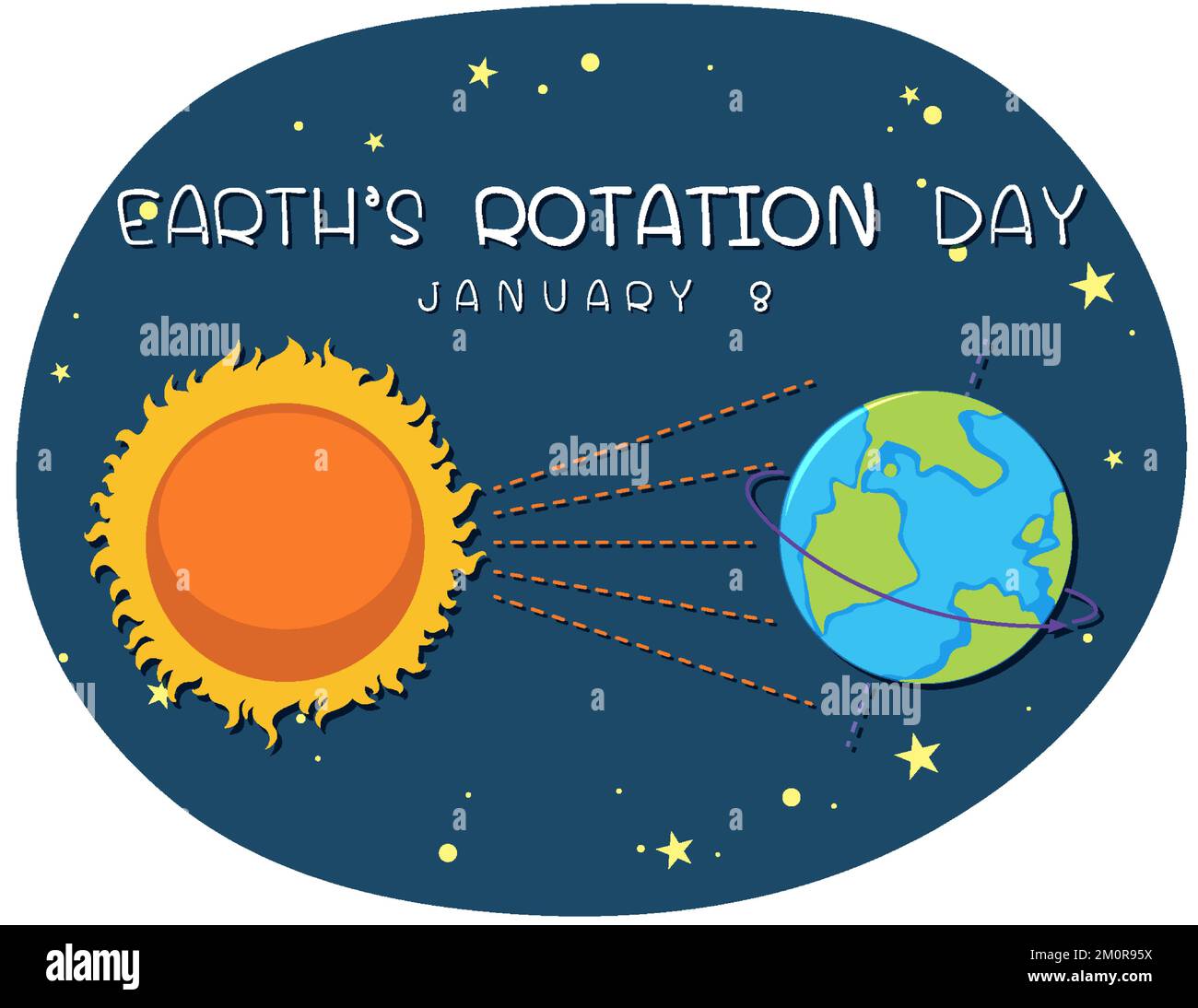 Earth's Rotation Day banner design illustration Stock Vector Image ...