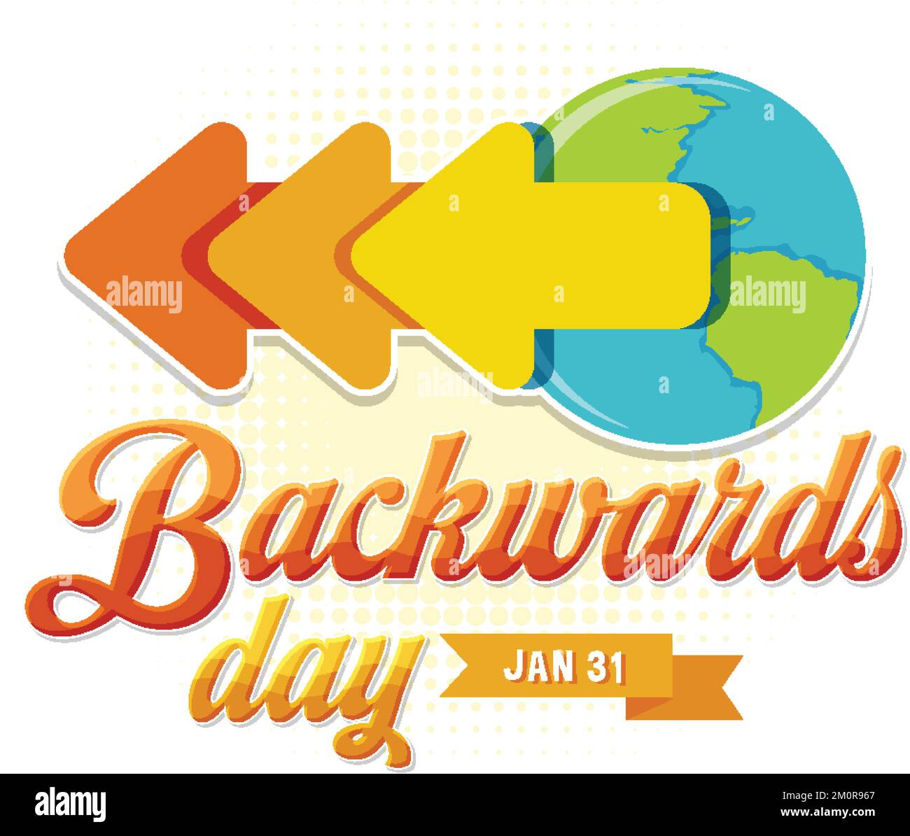 National backward day banner design illustration Stock Vector Image ...