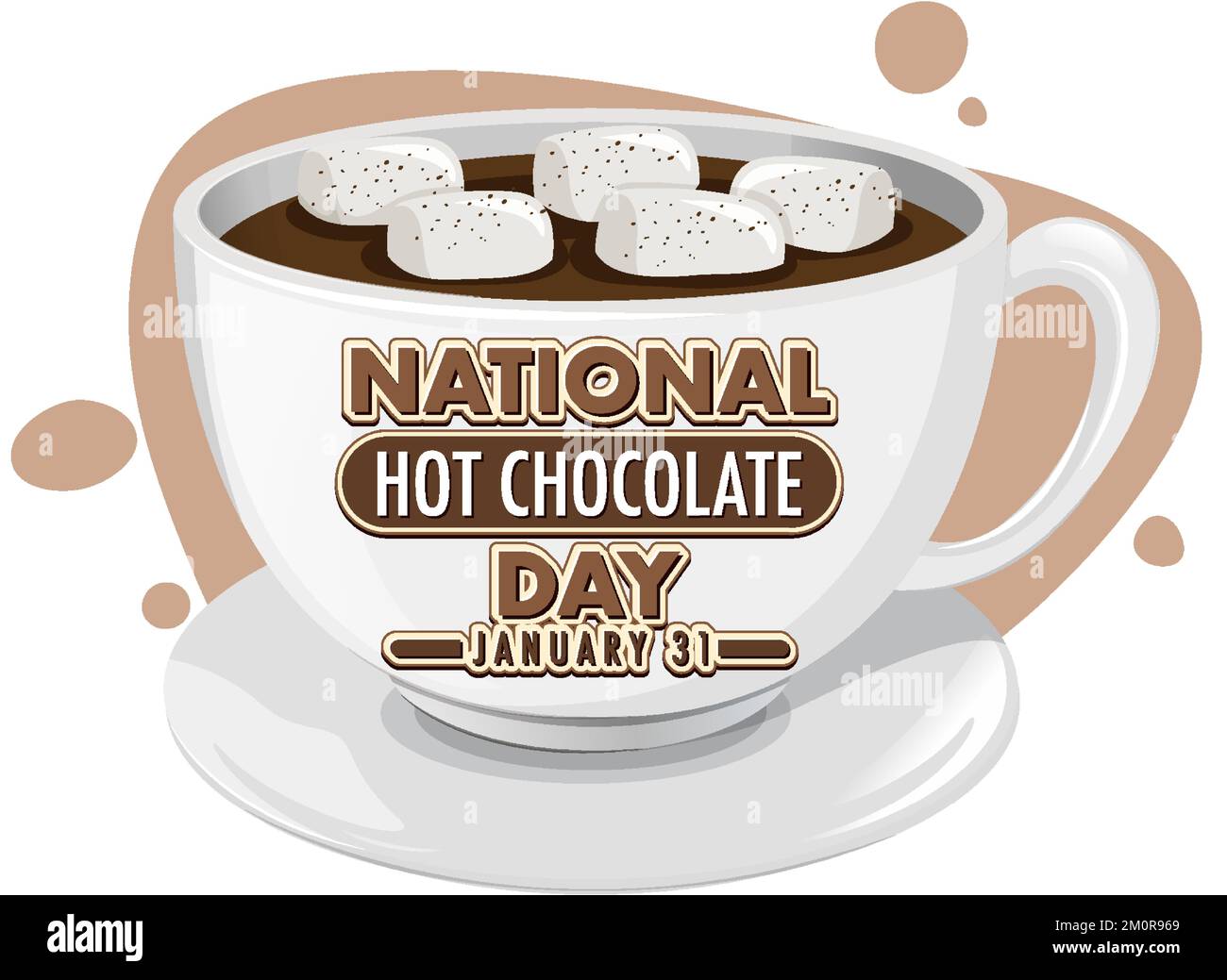 National Hot Chocolate Day Banner Design illustration Stock Vector ...