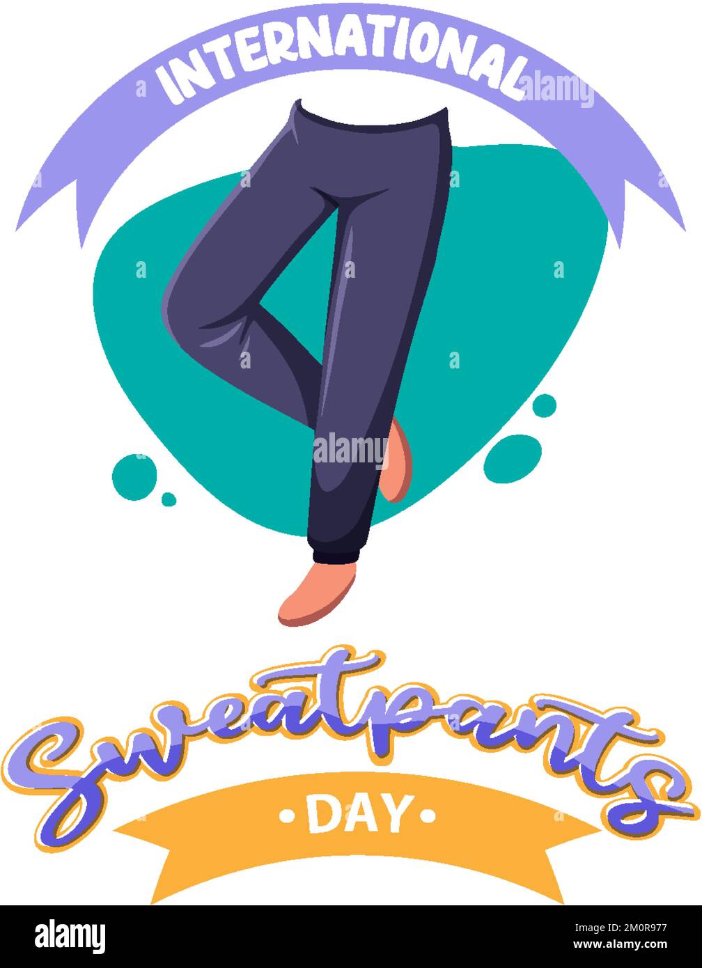 International Sweatpants Day Banner Design illustration Stock Vector ...