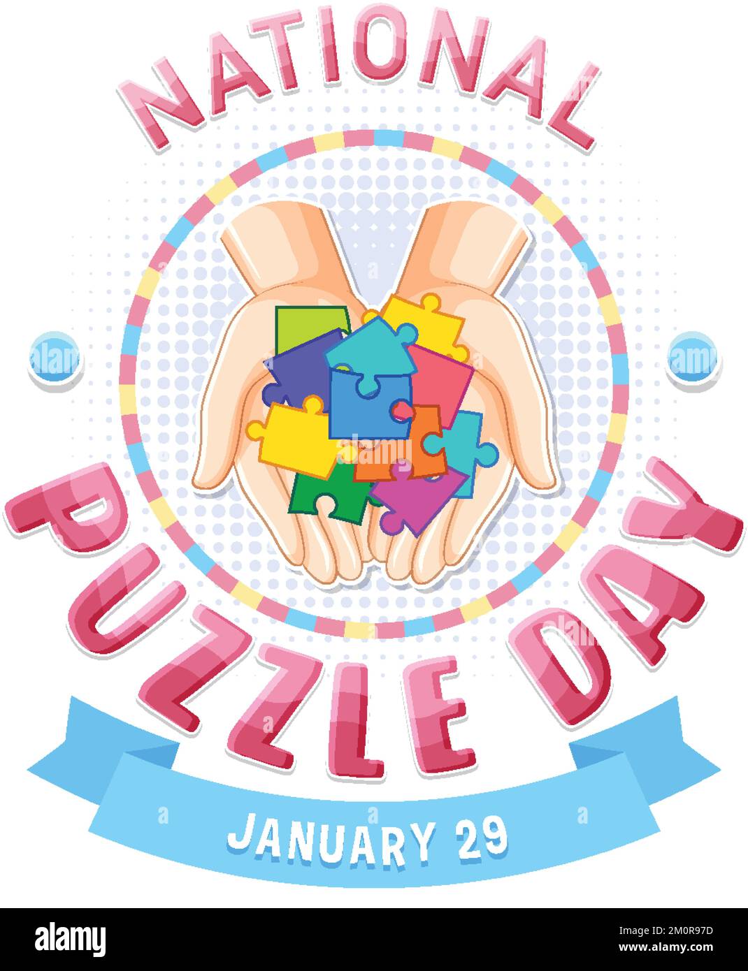 National Puzzle Day Banner Design illustration Stock Vector Image & Art ...