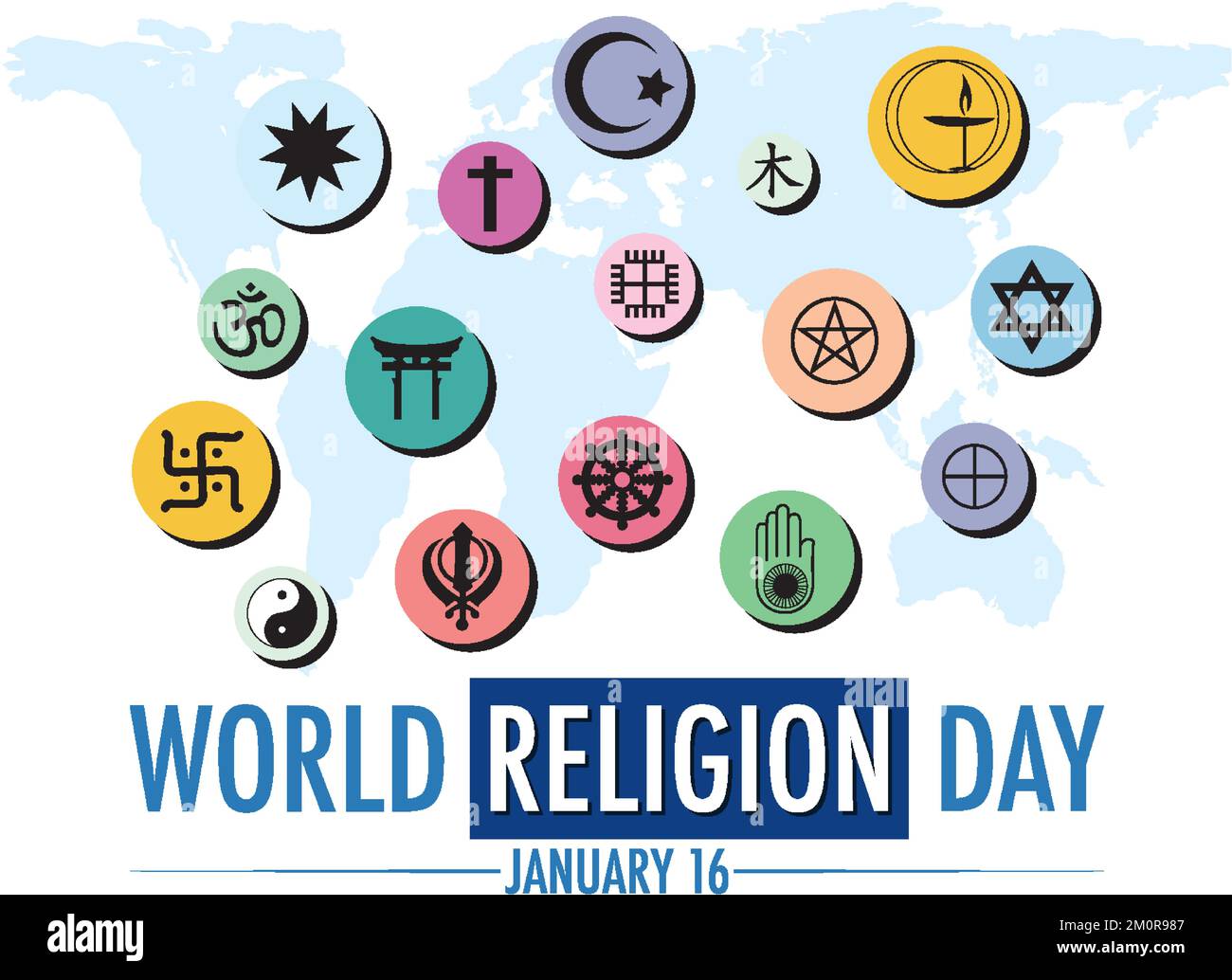 World Religion Day Banner Design illustration Stock Vector Image & Art ...