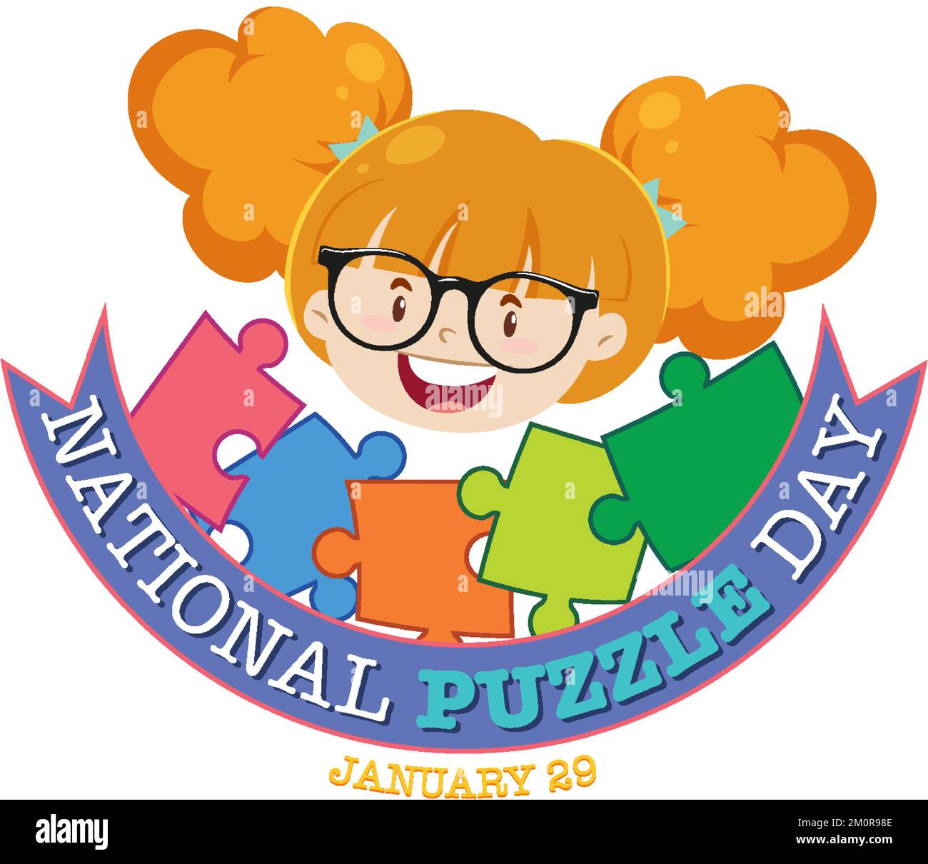 National Puzzle Day Banner Design illustration Stock Vector Image & Art ...