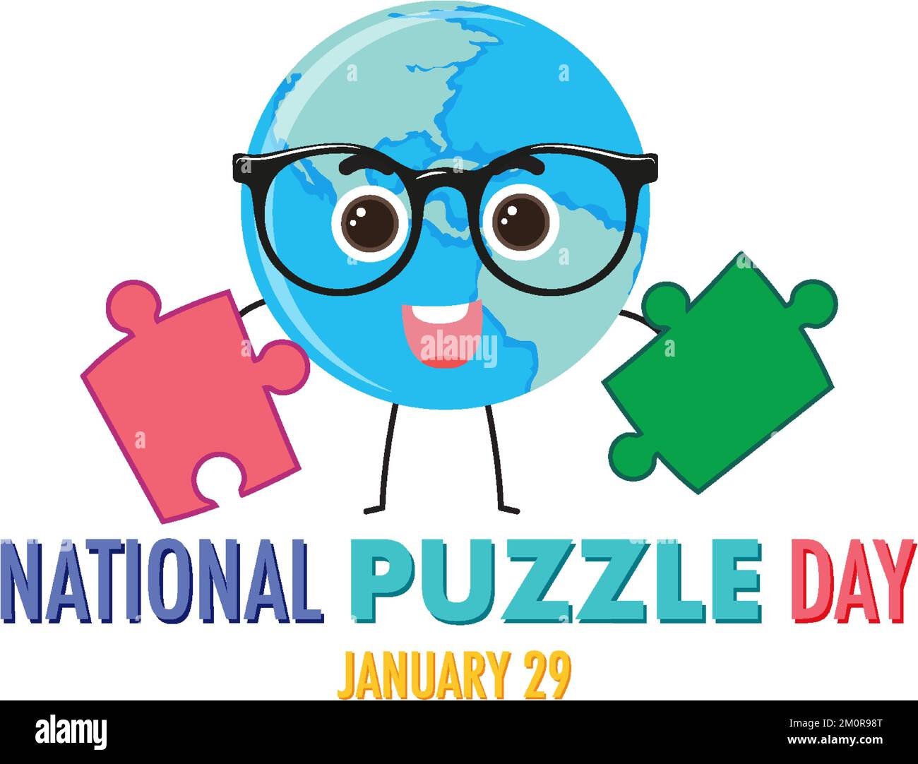 National Puzzle Day Banner Design illustration Stock Vector Image & Art ...