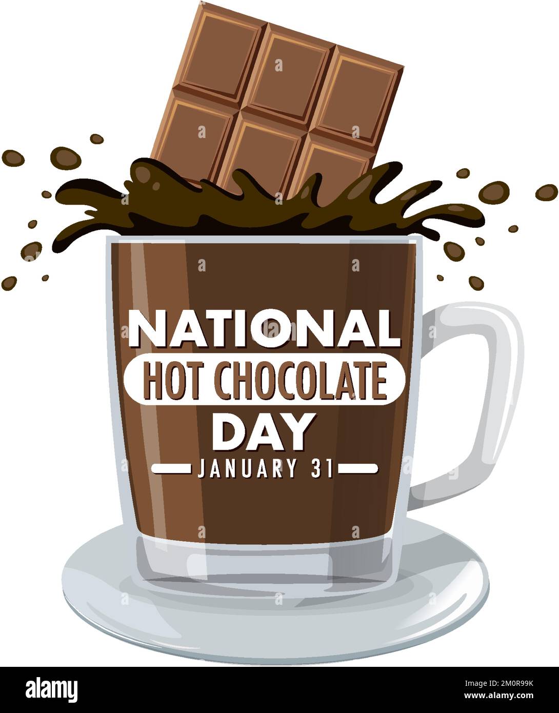 National Hot Chocolate Day Banner Design illustration Stock Vector ...