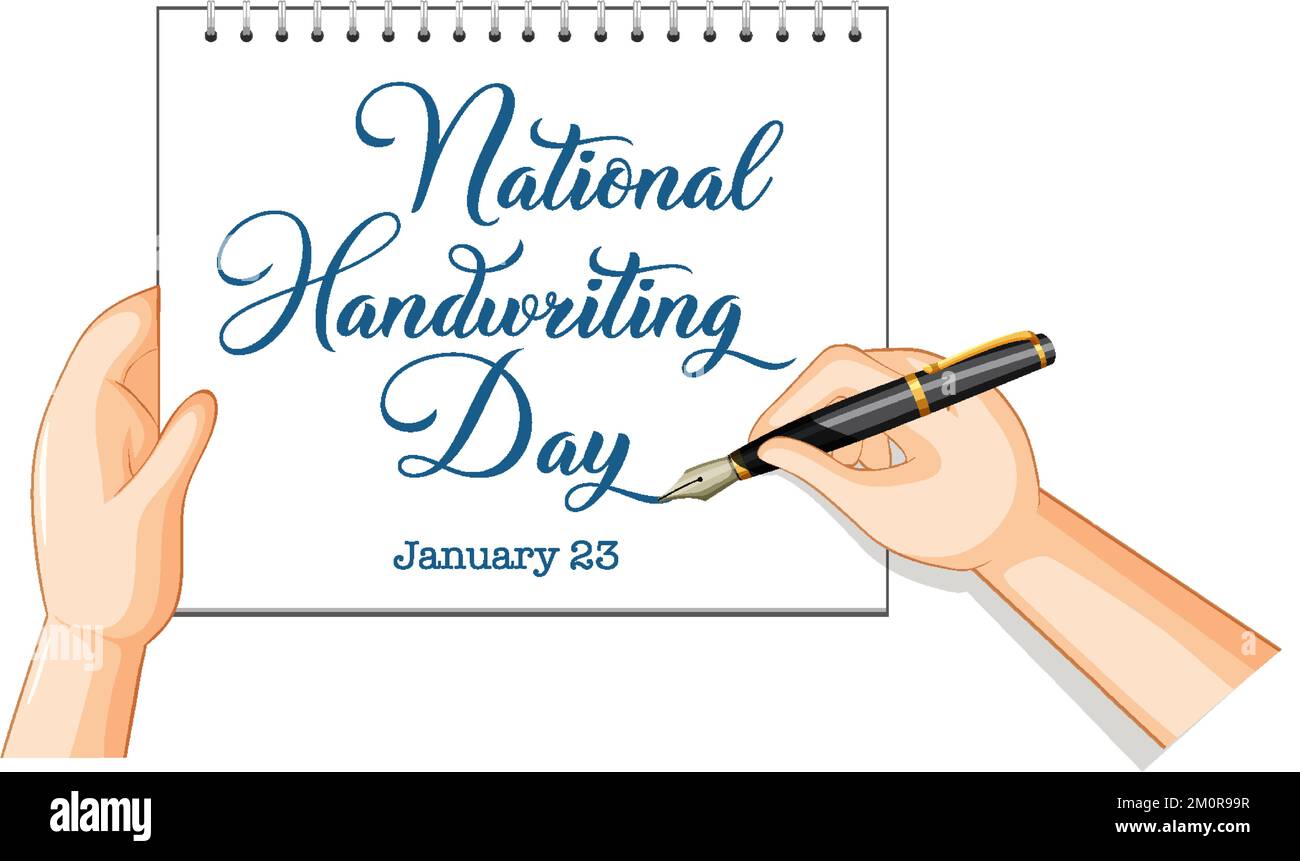 National Handwriting Day Banner Design illustration Stock Vector Image ...