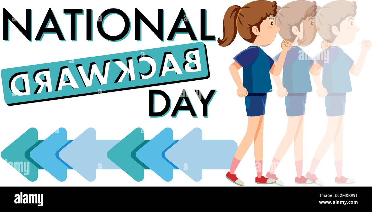 National backward day banner design illustration Stock Vector Image ...