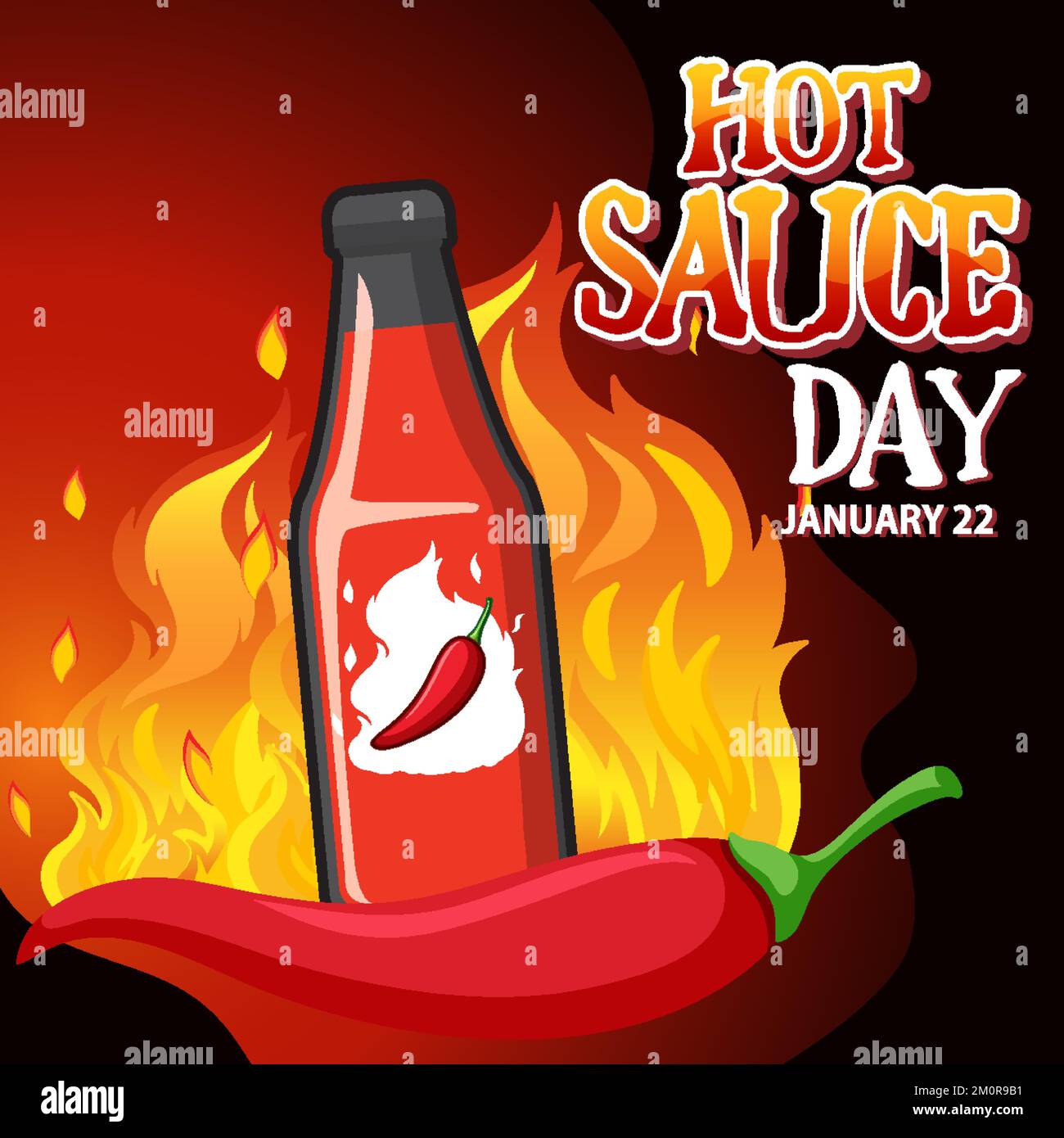 National Hot Sauce Day Banner Design illustration Stock Vector Image ...