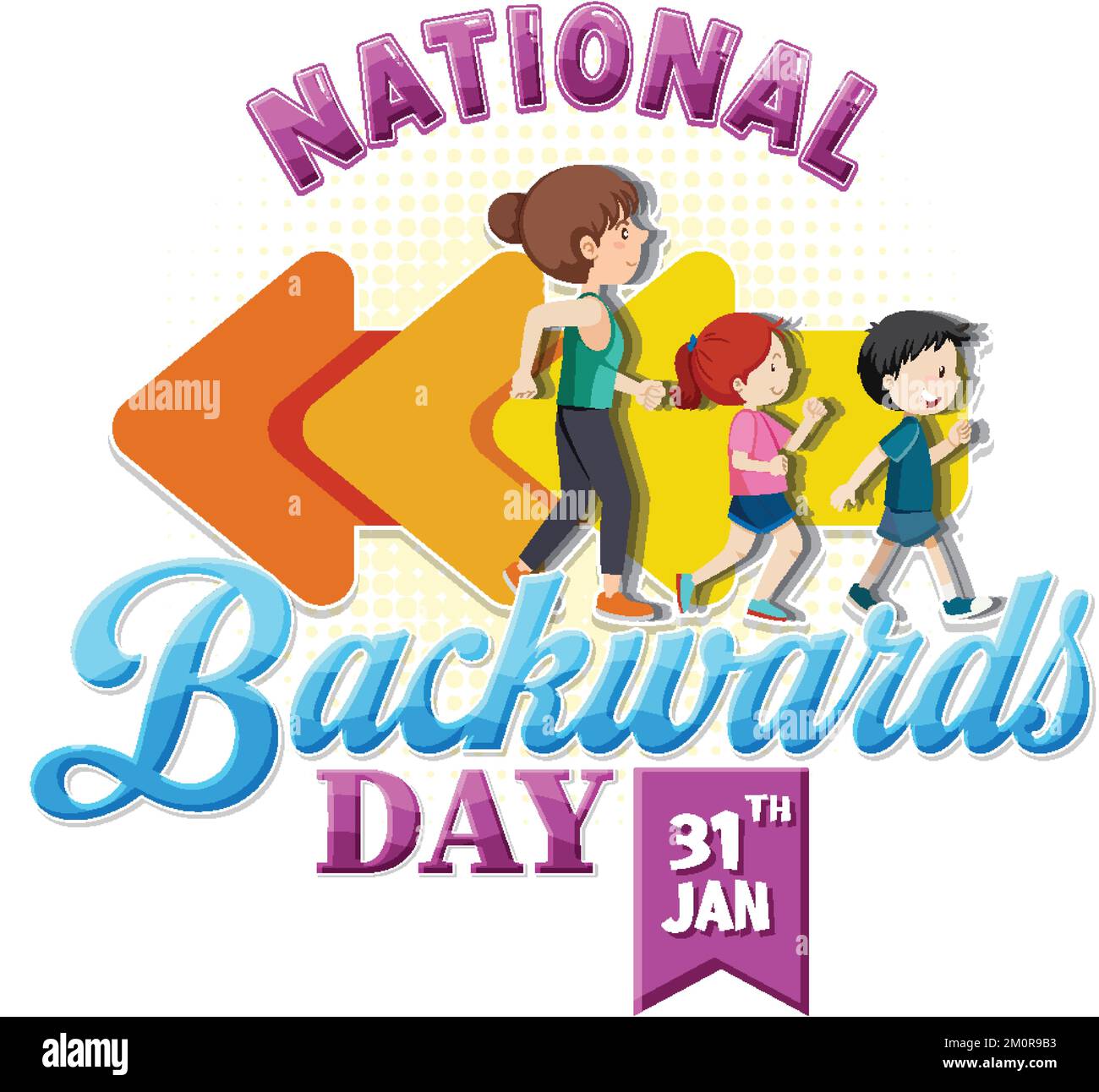 National backward day banner design illustration Stock Vector Image ...