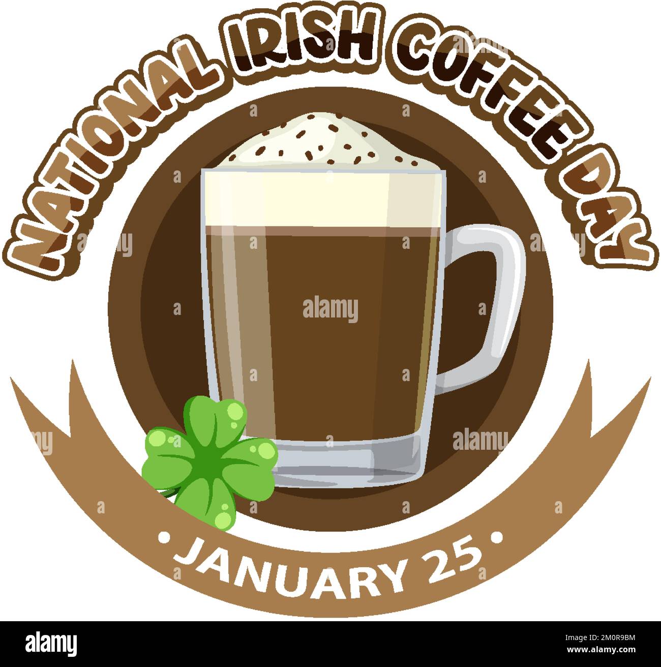 National Irish Coffee Day Banner Design illustration Stock Vector Image ...