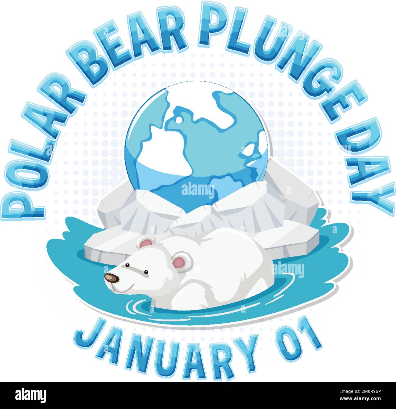 Polar Bear Plunge Day Banner Design illustration Stock Vector Image ...