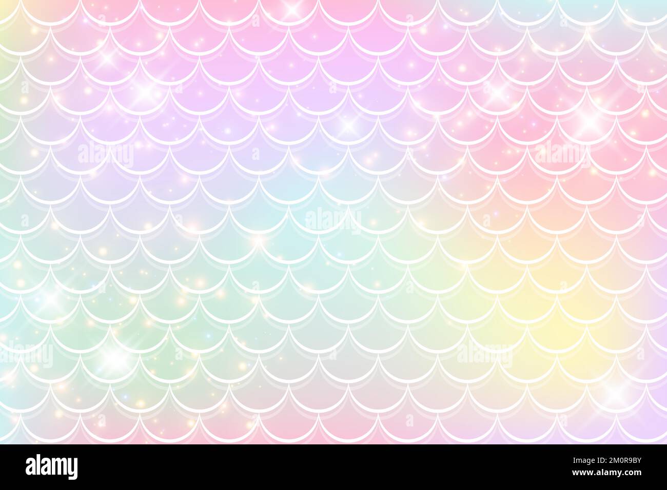 Mermaid rainbow background in fantasy style with scales. Unicorn ...