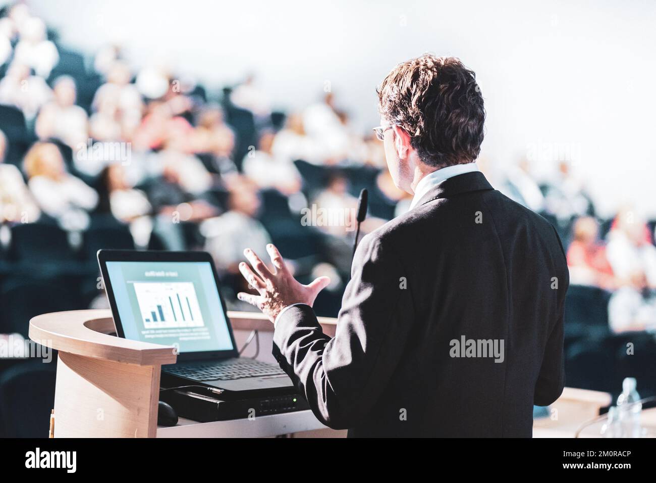 Speaker at Business Conference with Public Presentations. Audience at ...