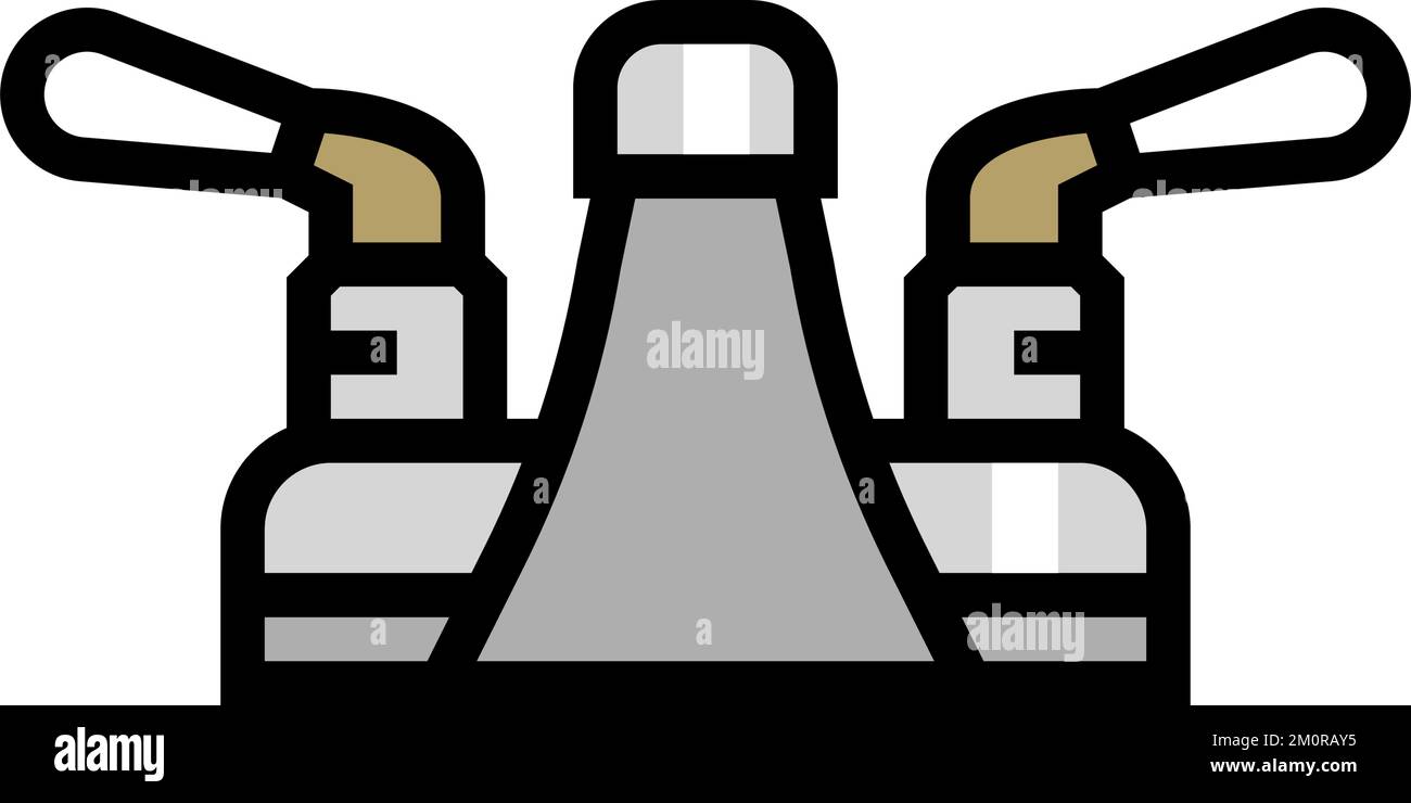 silver faucet water color icon vector illustration Stock Vector Image ...