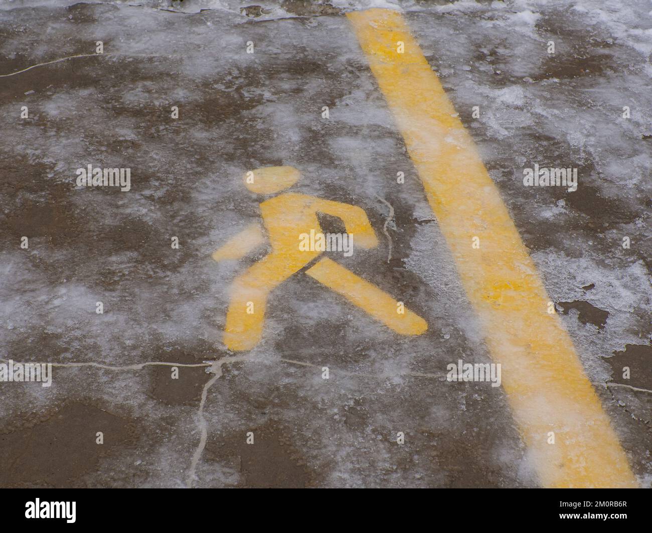 Pedestrian Figure Walking in winter Stock Photo - Alamy