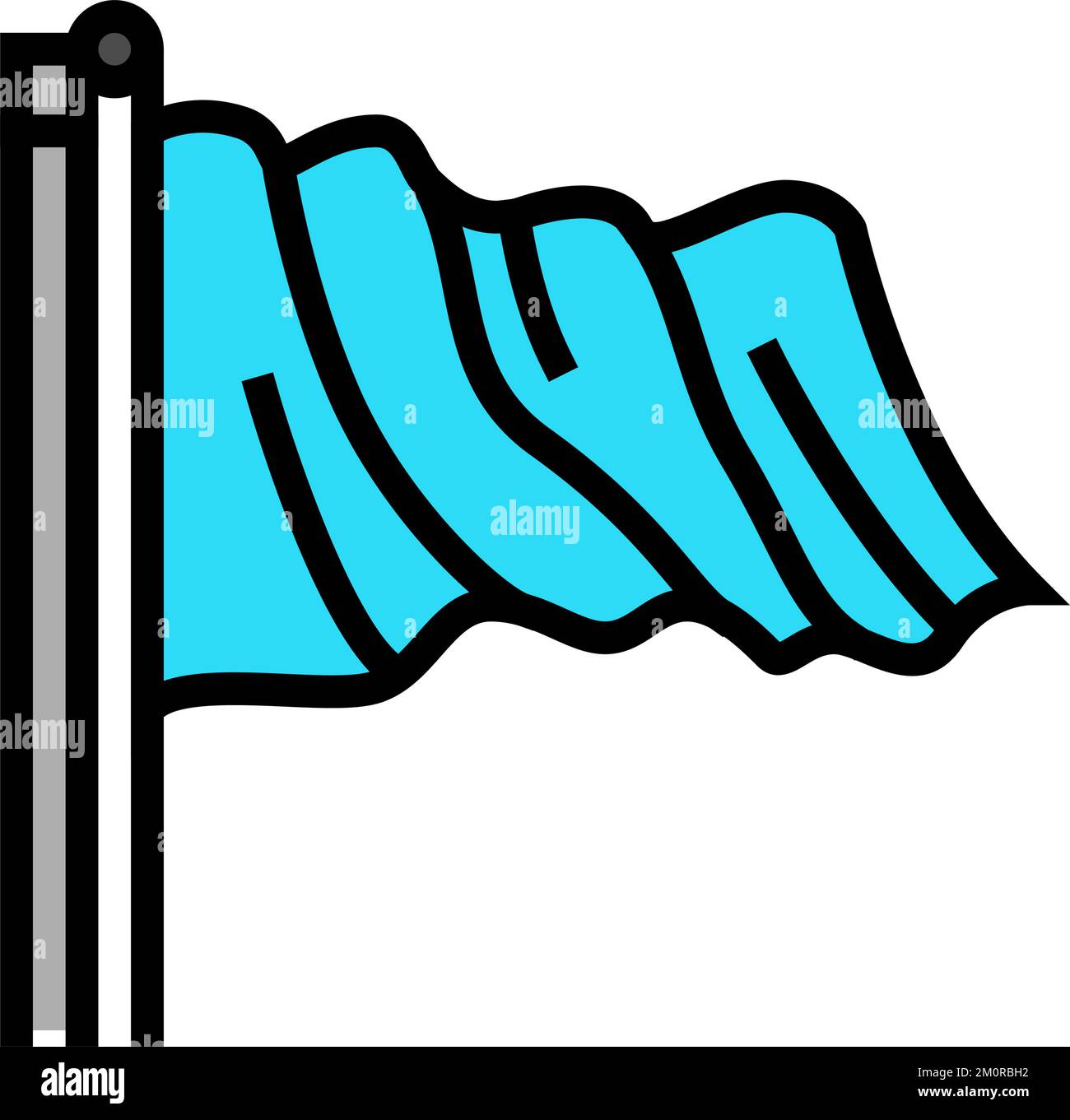 waving flag color icon vector illustration Stock Vector Image & Art - Alamy