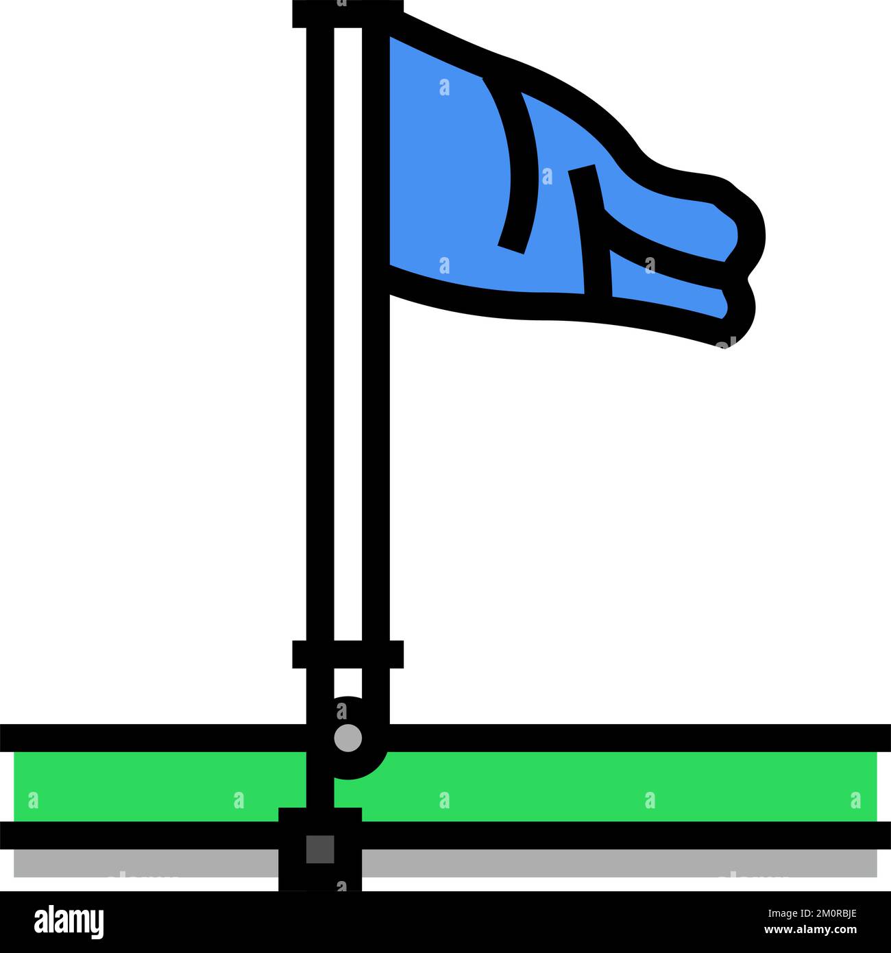 pole flag color icon vector illustration Stock Vector Image & Art - Alamy