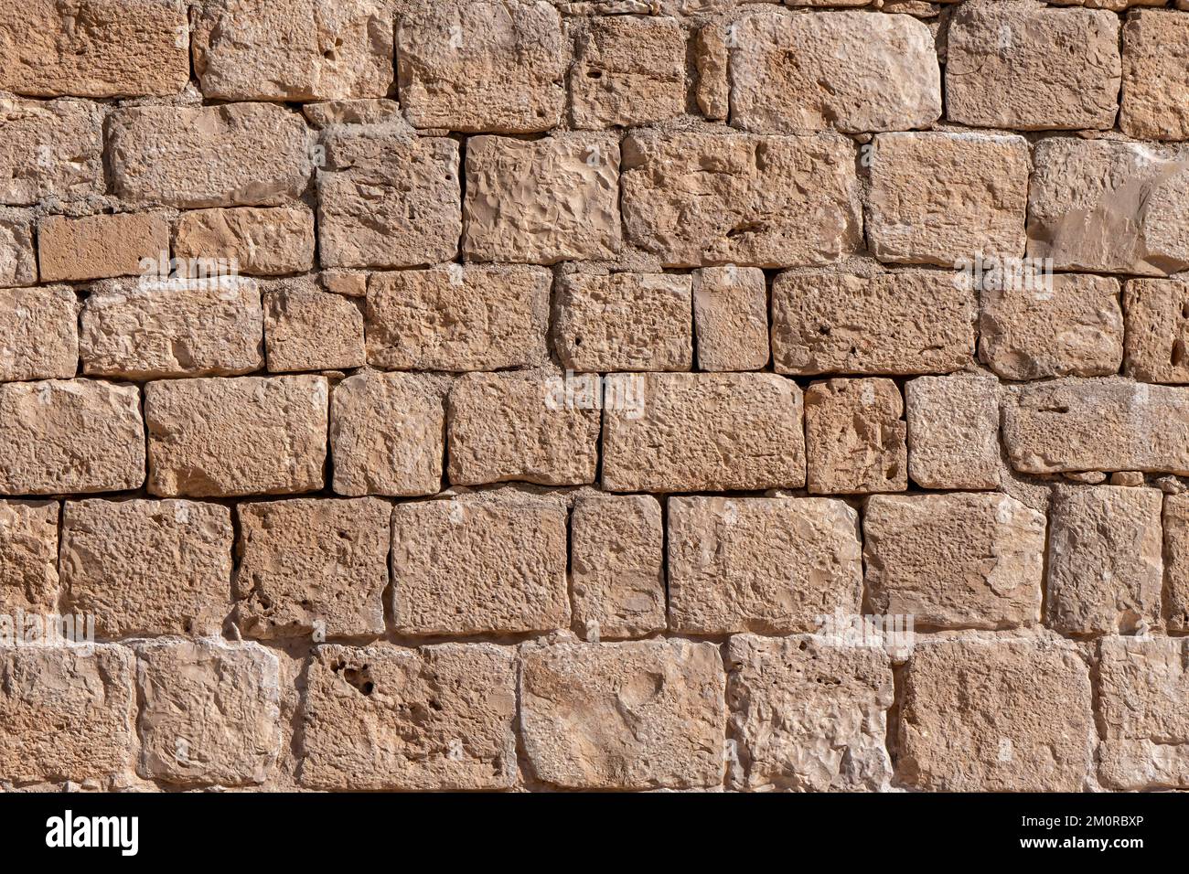 Surface of old wall made of the Jerusalem stone. Israel Stock Photo - Alamy