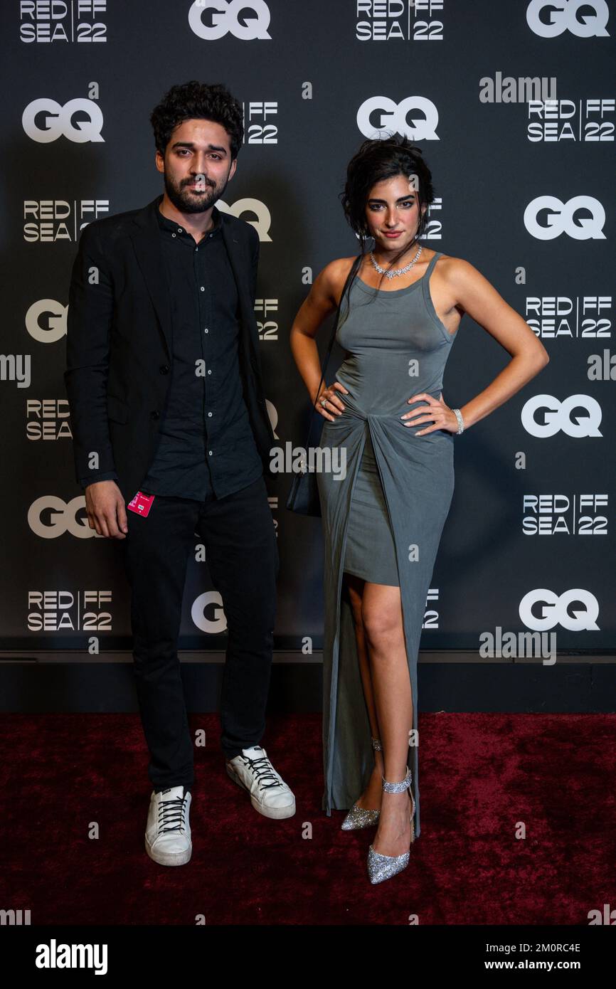 Jeddah, Saudi Arabia, on December 7, 2022. L-R : Saudi actors Baraa Alem and Nour Alkhadra ...