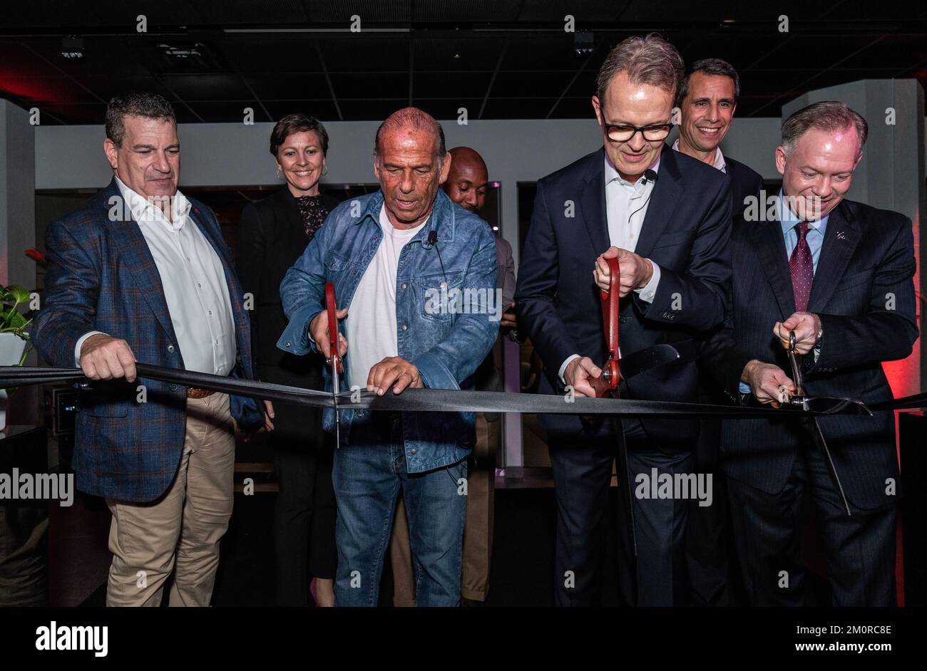 Brian Miller (2nd from L) and Kjell Gruner (2nd from R) ribbon cutting ...