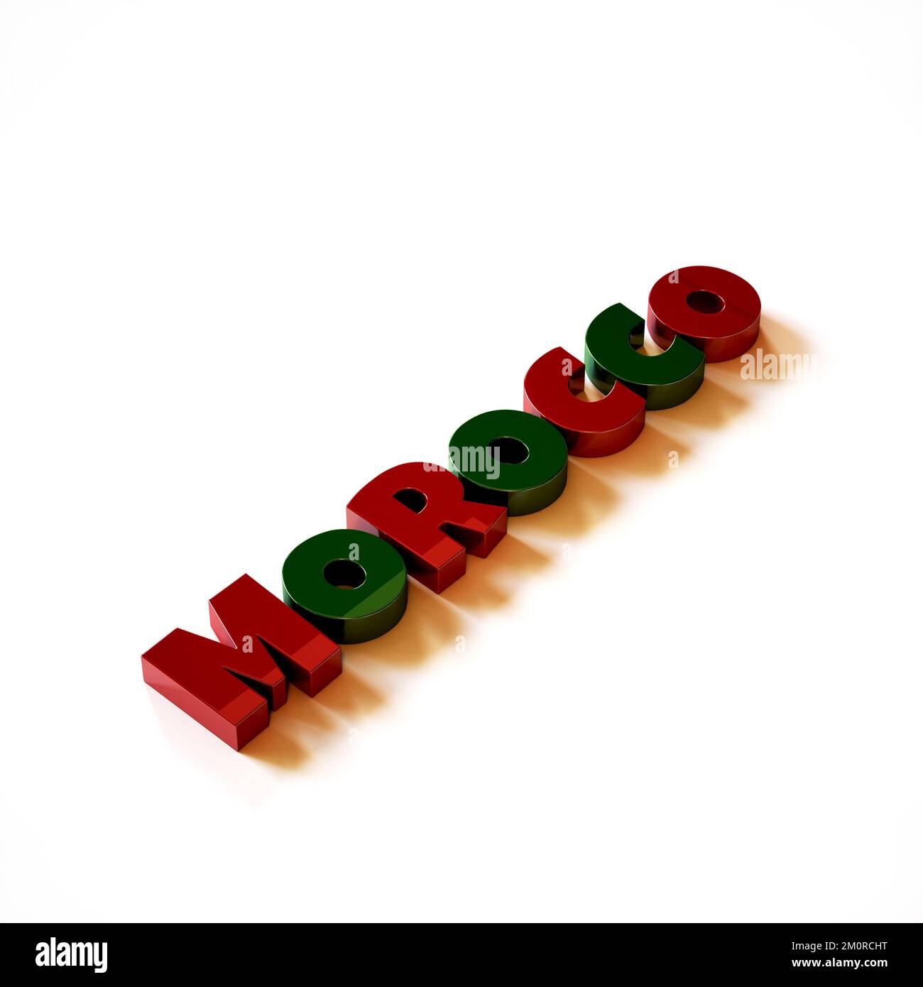 Morocco text lettering 3D illustration banner render Stock Photo - Alamy