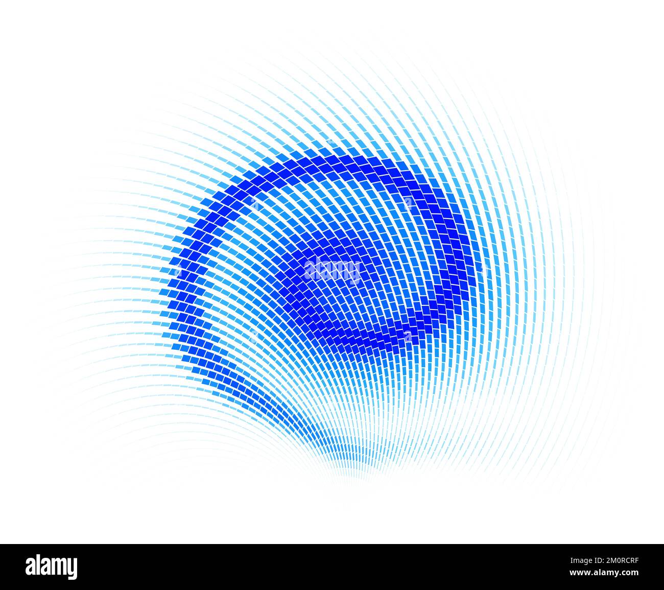 Abstract Background with Luminous Blue Swirling Backdrop on White ...