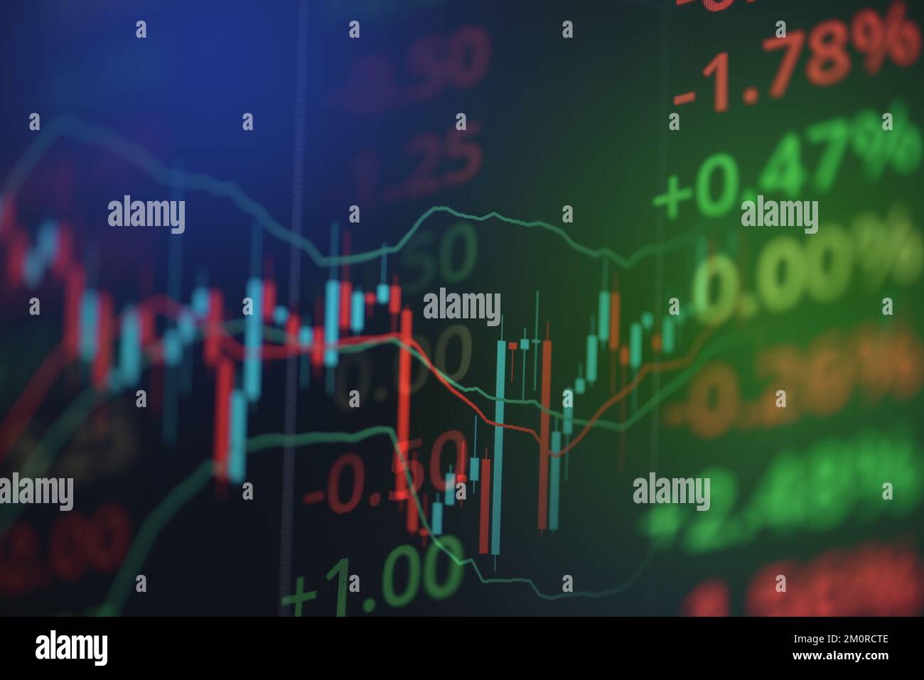 Stock market graph chart - stock exchange trading analysis investment ...