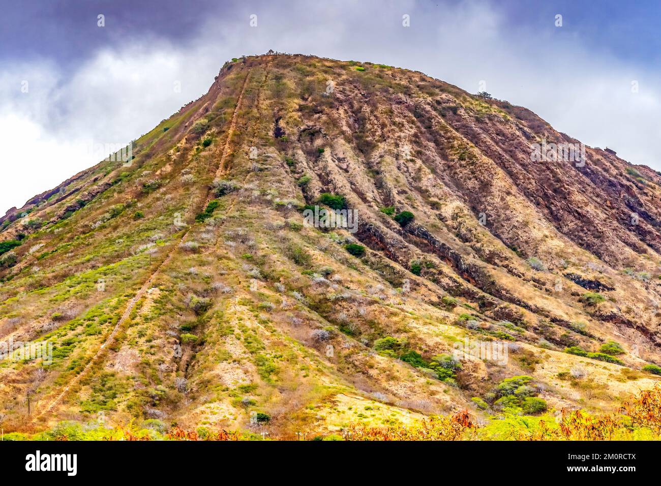 Colorful Koko Crater Extinct Volcano Honolulu Oahu Hawaii Hiking trail ...