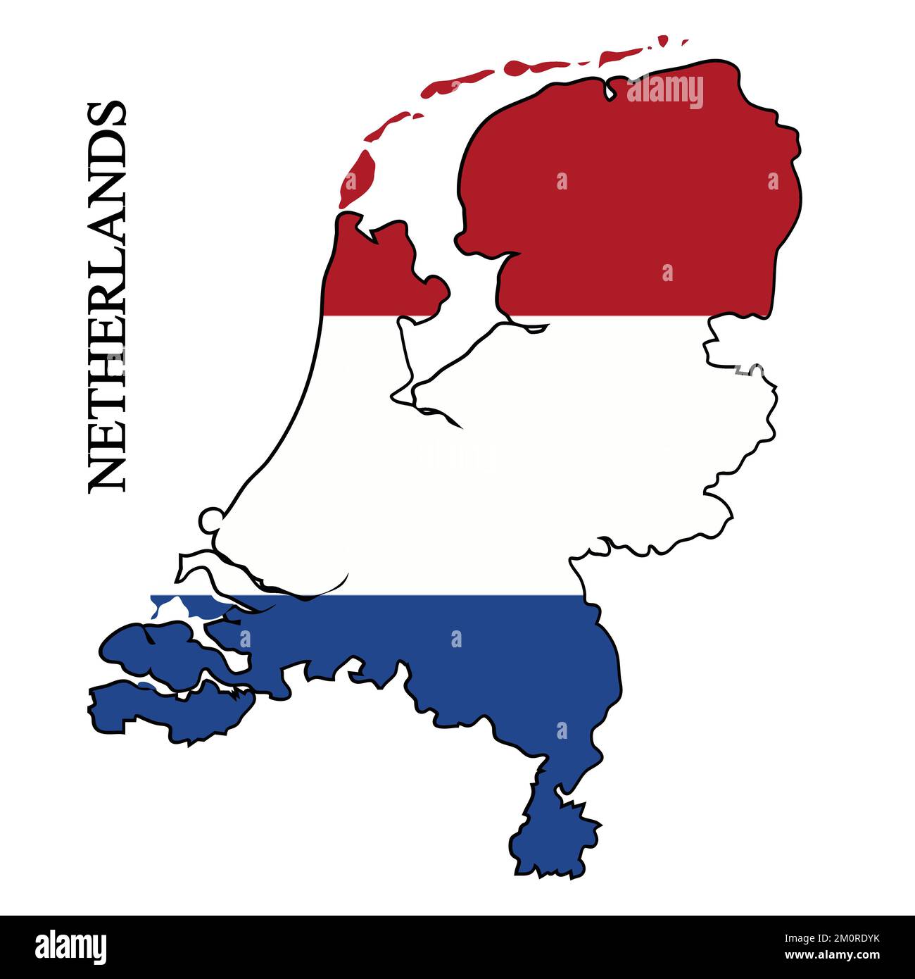 Netherlands map vector illustration. Global economy. Famous country. Western Europe. Europe ...