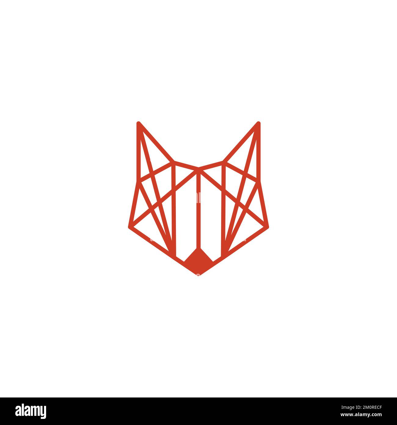 Geometric Fox Logo. Fox Outline Logo Design. Fox Vector Illustration ...