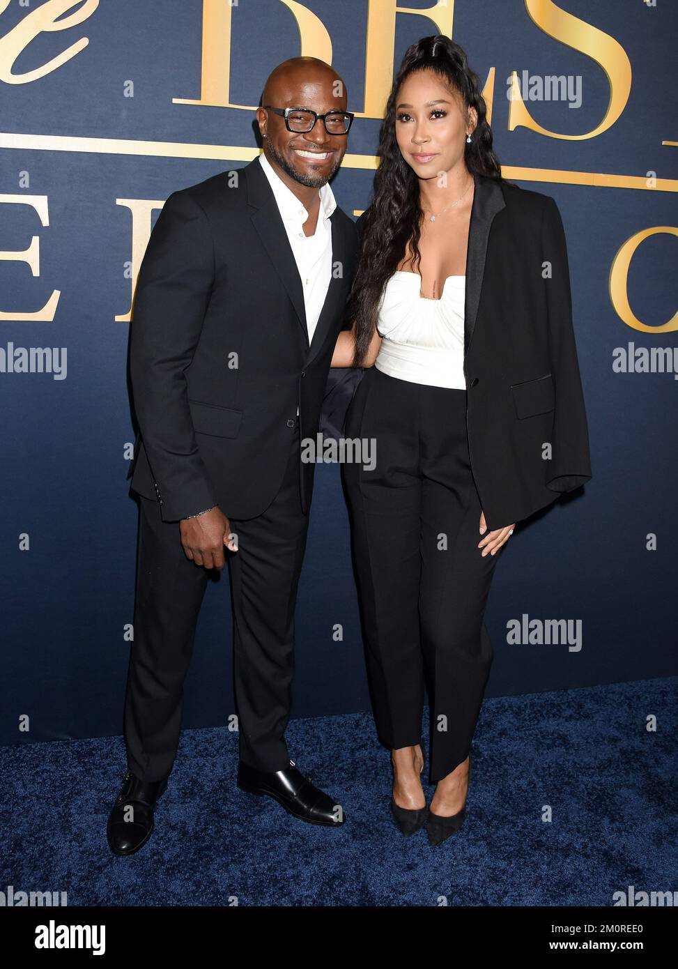 Hollywood, CA, December 7, 2022. Taye Diggs and Apryl Jones arriving at ...