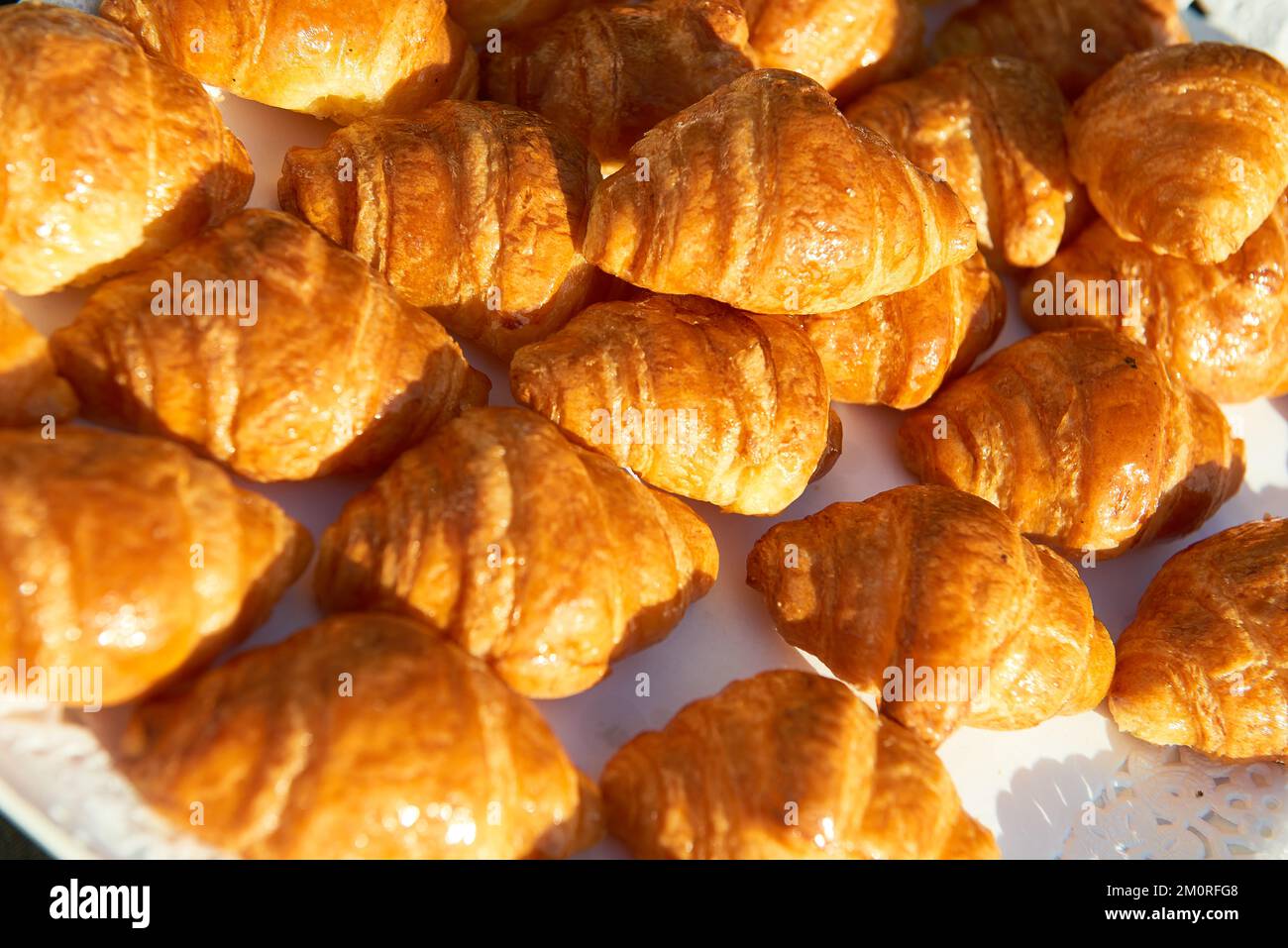 View of the many savory mini-croissants Stock Photo - Alamy
