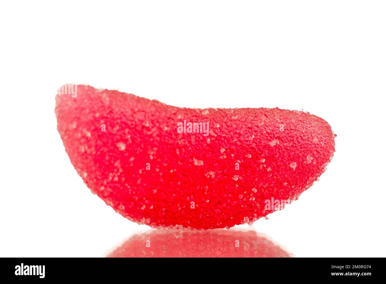 One sweet marmalade candy, macro, isolated on white background Stock ...