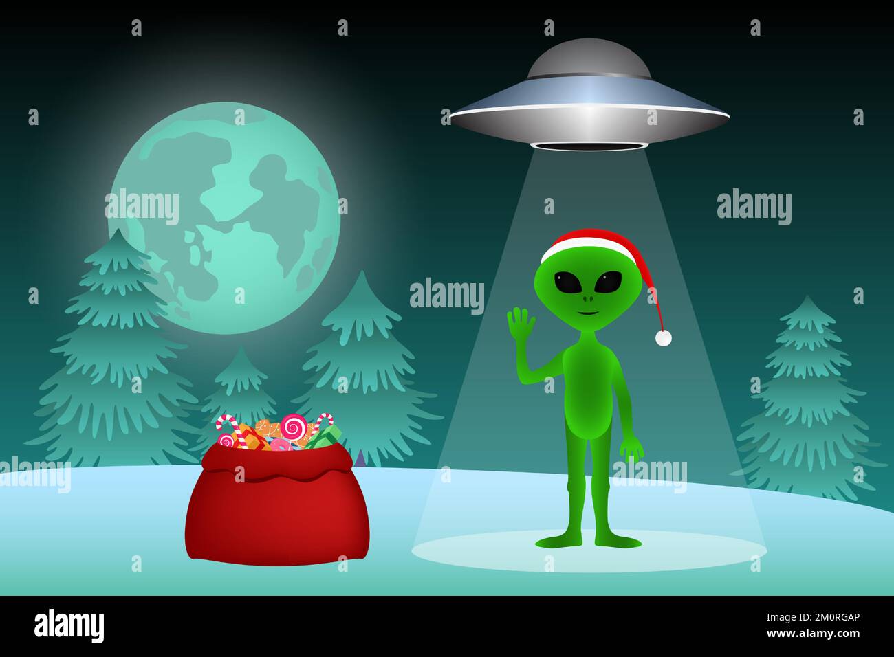 Flying saucer alien Stock Vector Images - Alamy