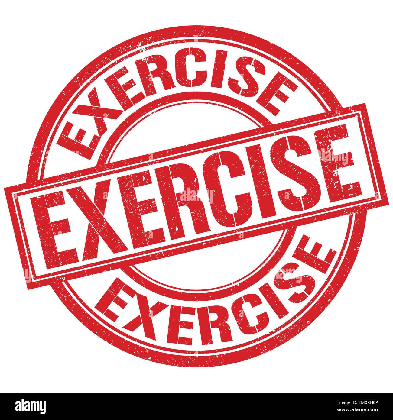 EXERCISE text written word on red round stamp sign Stock Photo - Alamy