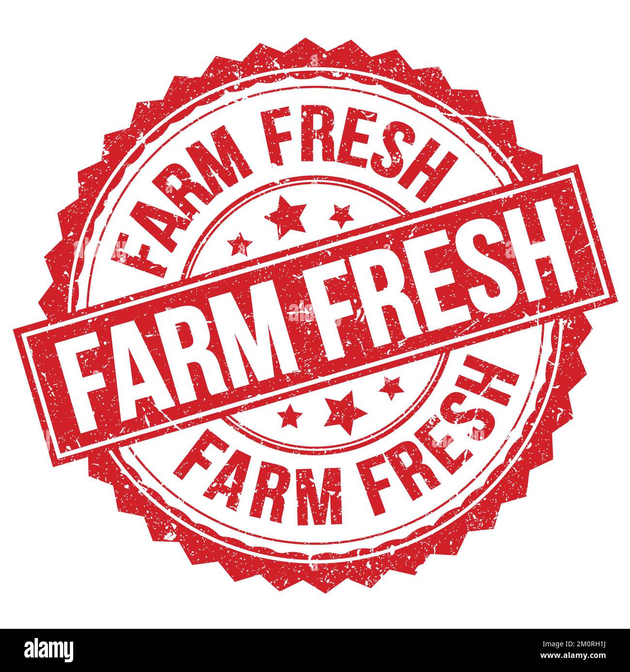 FARM FRESH text written on red round stamp sign Stock Photo - Alamy