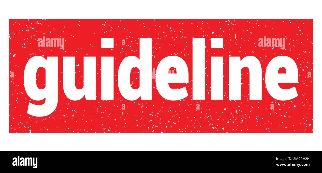 guideline text written on red grungy stamp sign Stock Photo - Alamy