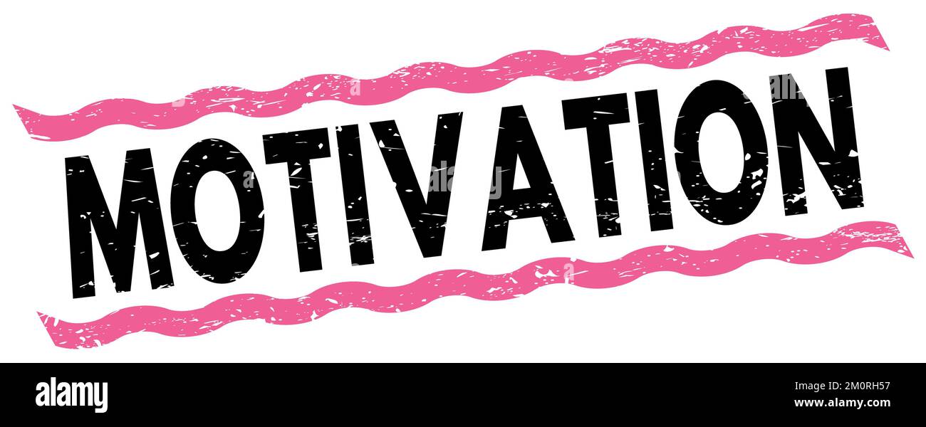 MOTIVATION text written on pink-black lines stamp sign Stock Photo - Alamy