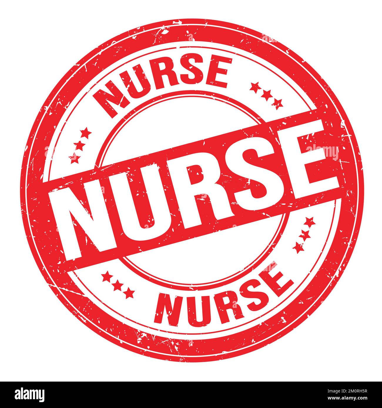 NURSE text written on red round grungy stamp sign Stock Photo - Alamy