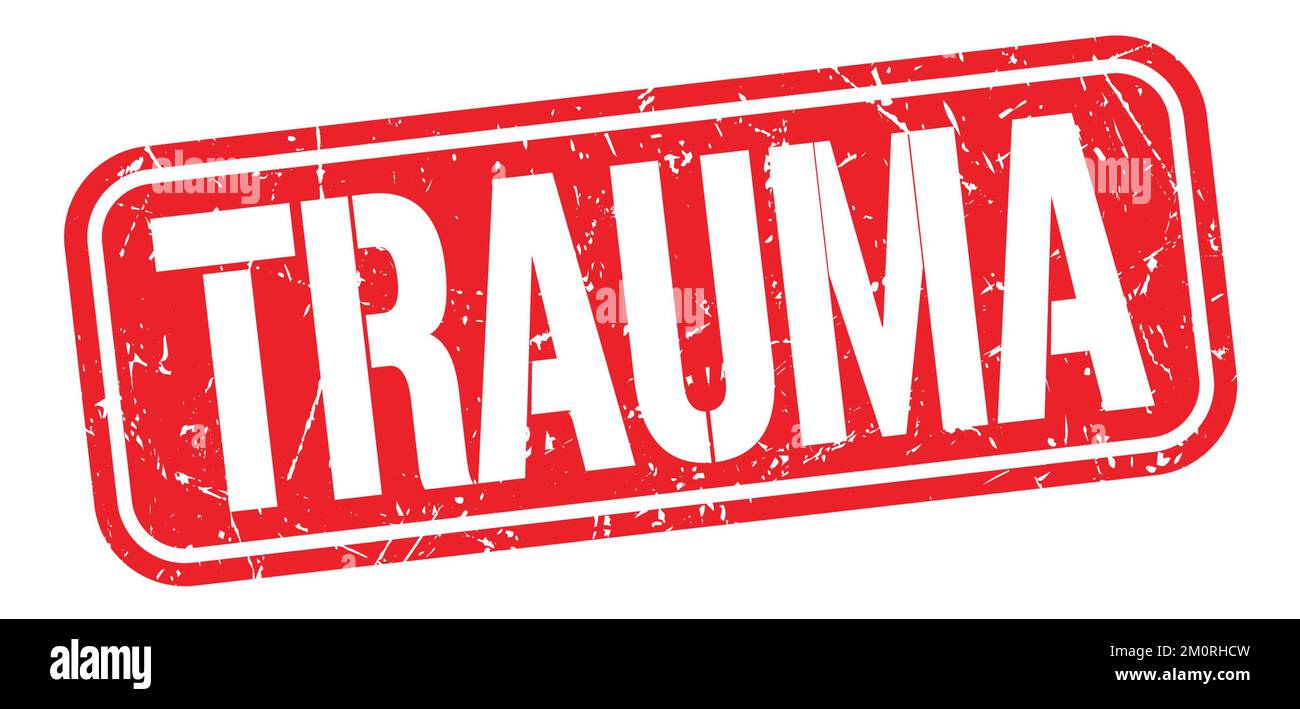 TRAUMA text written on red grungy stamp sign Stock Photo - Alamy
