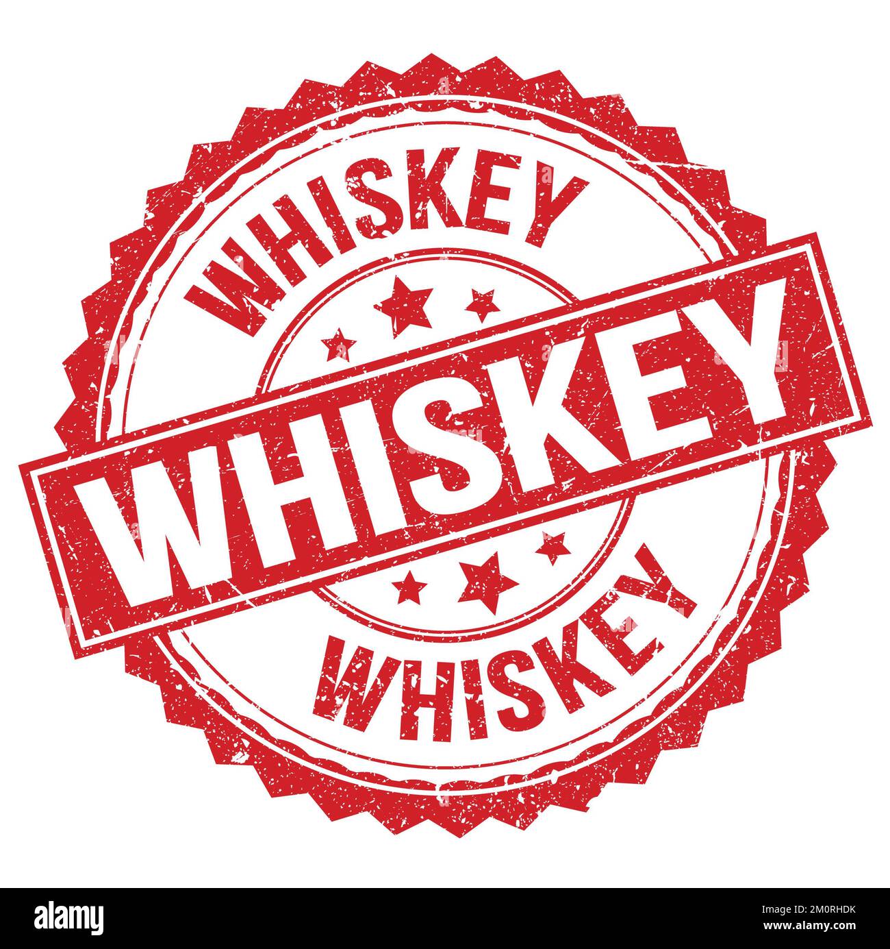WHISKEY text written on red round stamp sign Stock Photo - Alamy