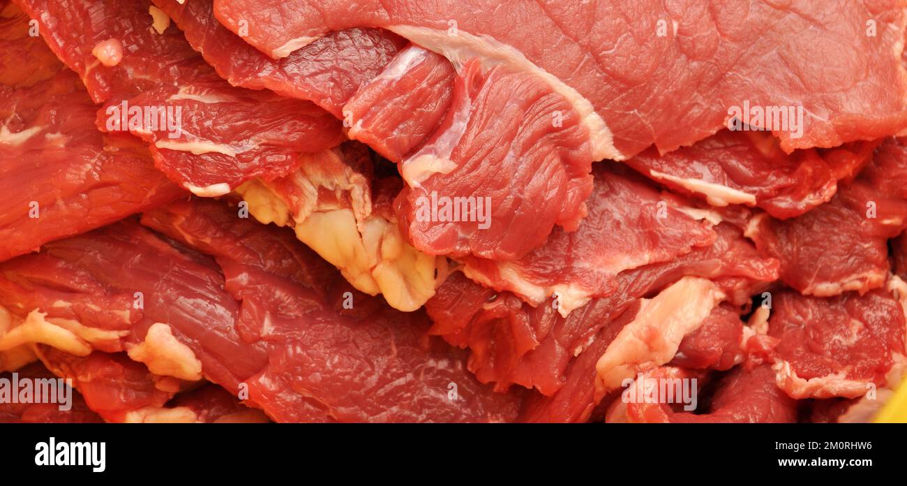 Clean very fresh red raw meat beef, red cow meat texture Stock Photo ...