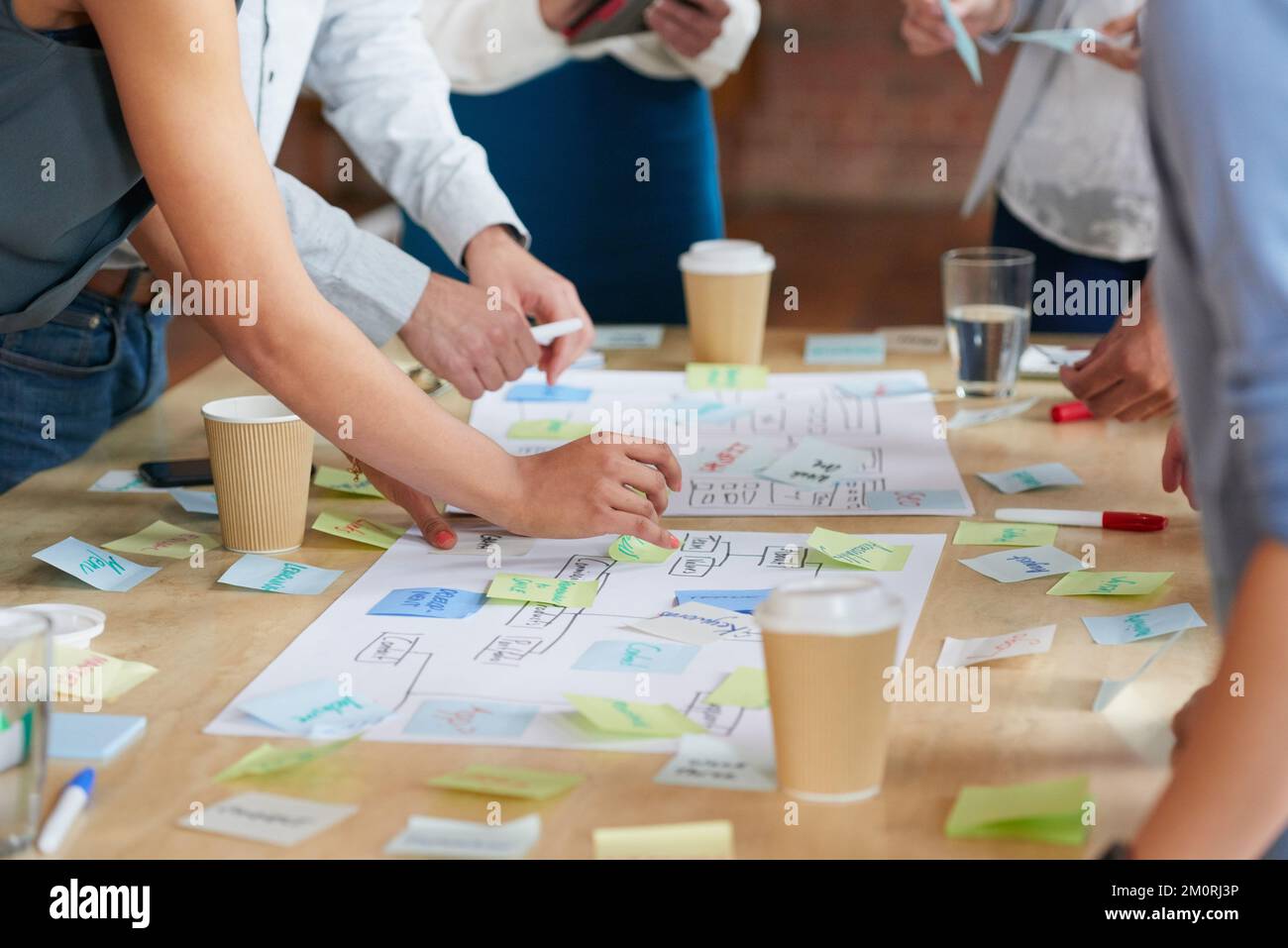 Lets create a mind map to help sort our best ideas. Closeup shot of a ...