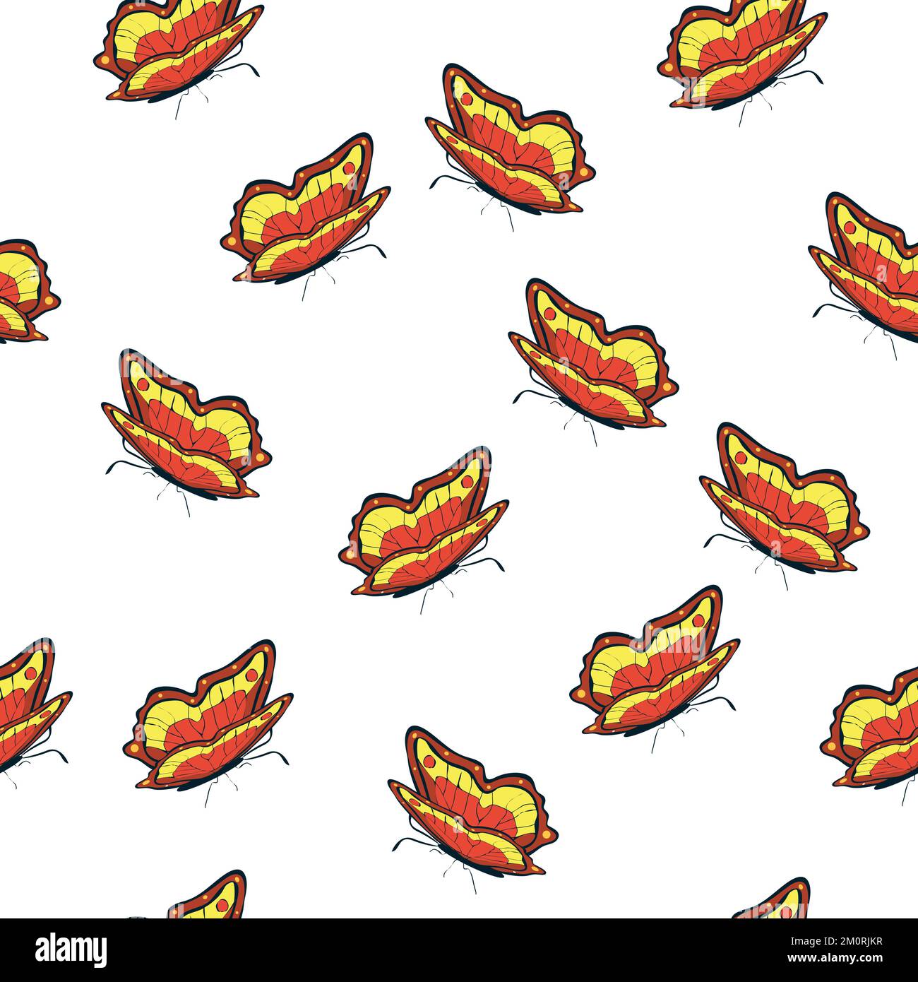 Bright multicolored butterflies seamless pattern. Wallpaper, background ...