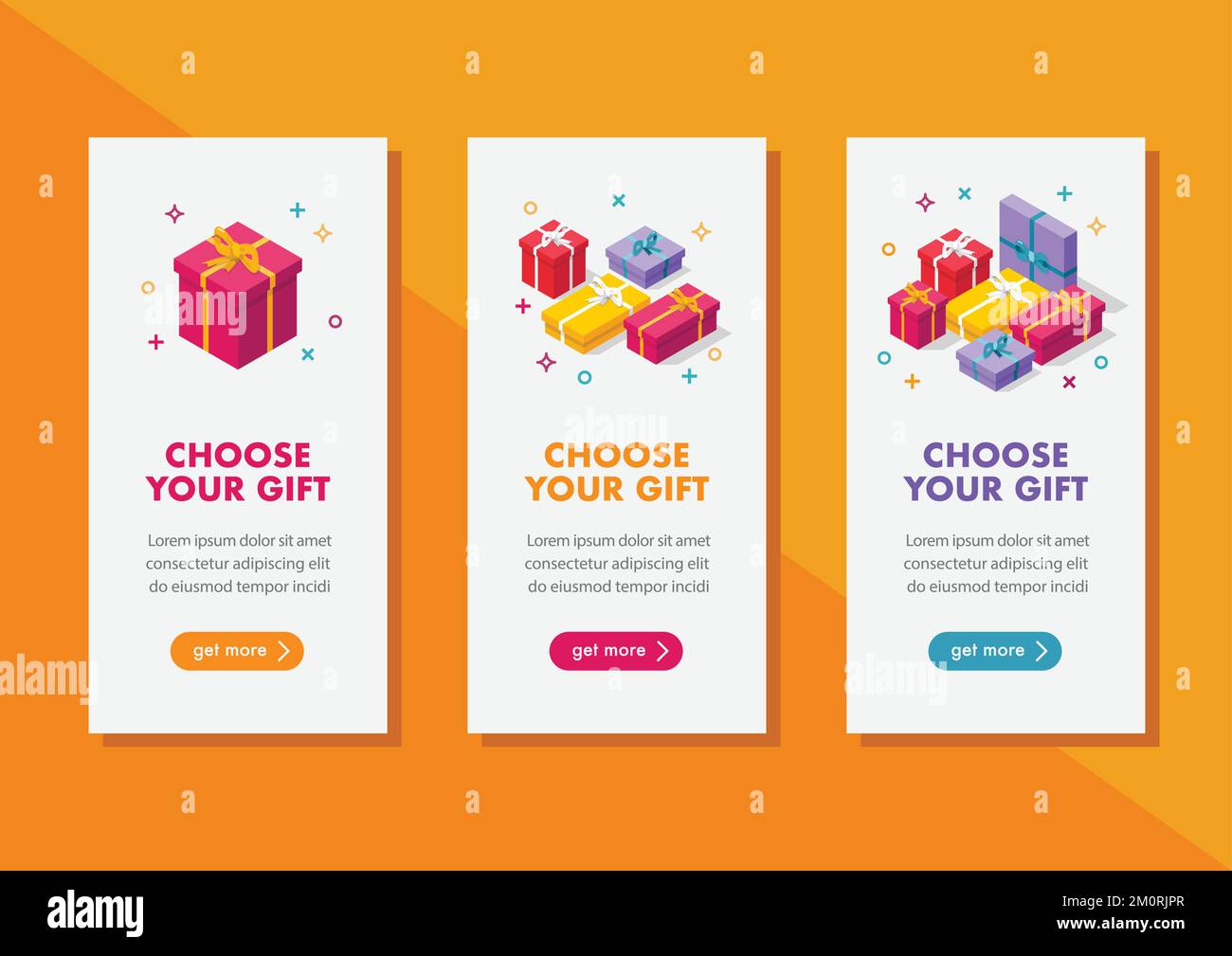 Choose your gift banner template. Vector illustration Stock Vector ...