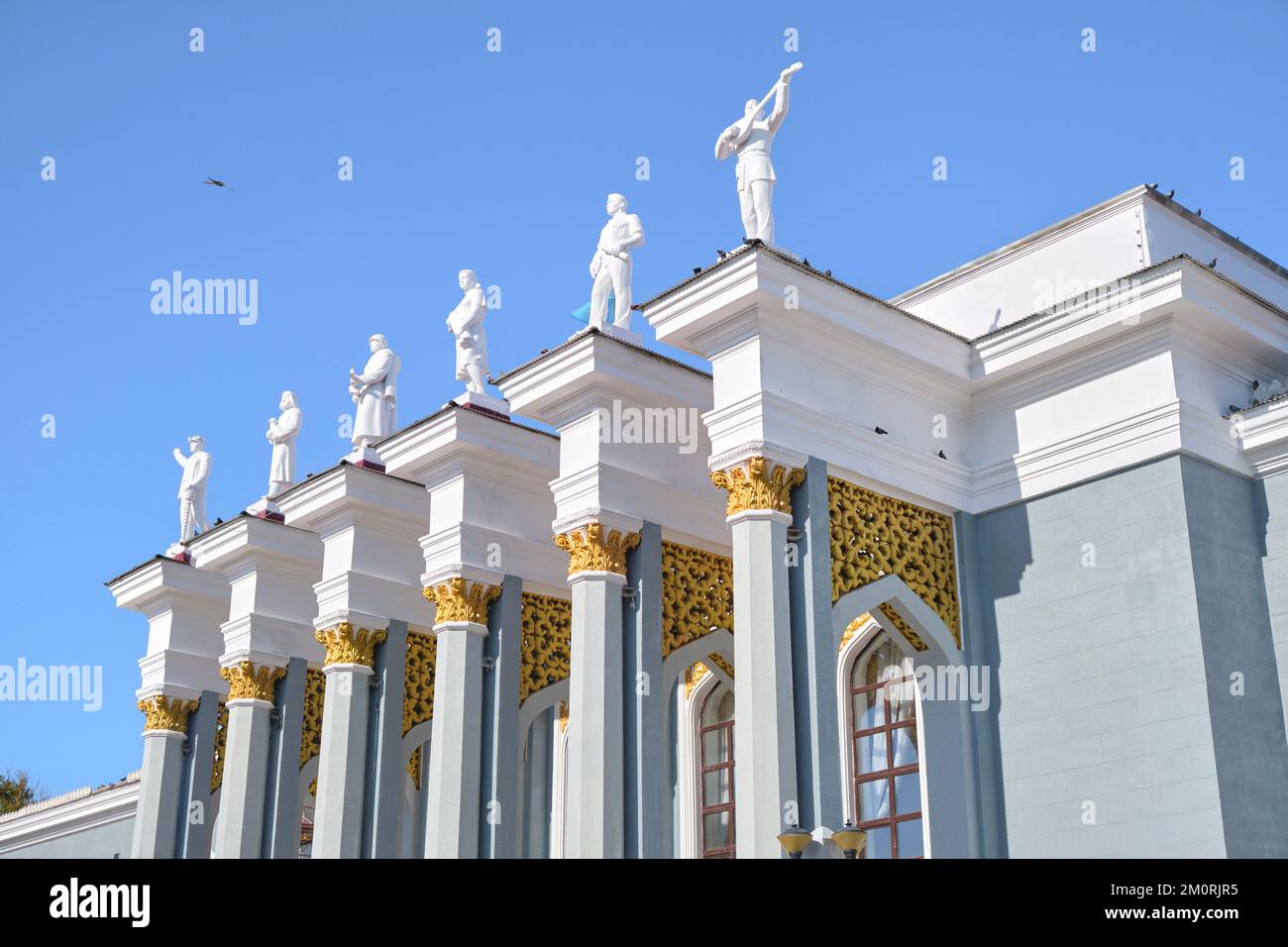 The newly restored Miner's Culture House, a neoclassical, column ...