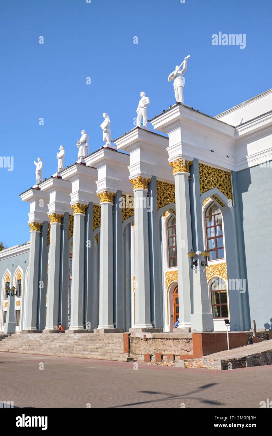 The newly restored Miner's Culture House, a neoclassical, column ...